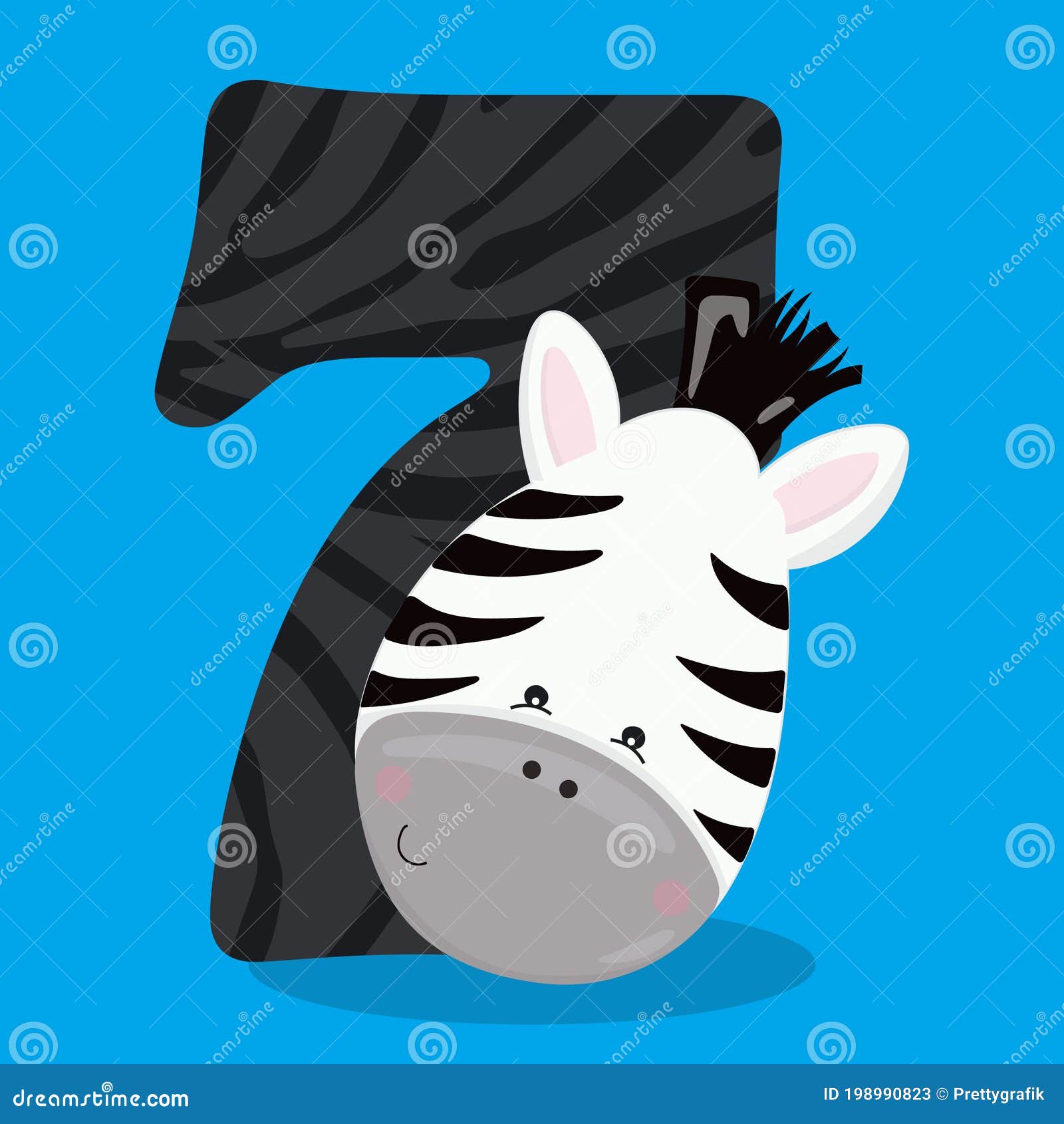 Safari Numbers 7 07 stock vector. Illustration of vector - 198990823