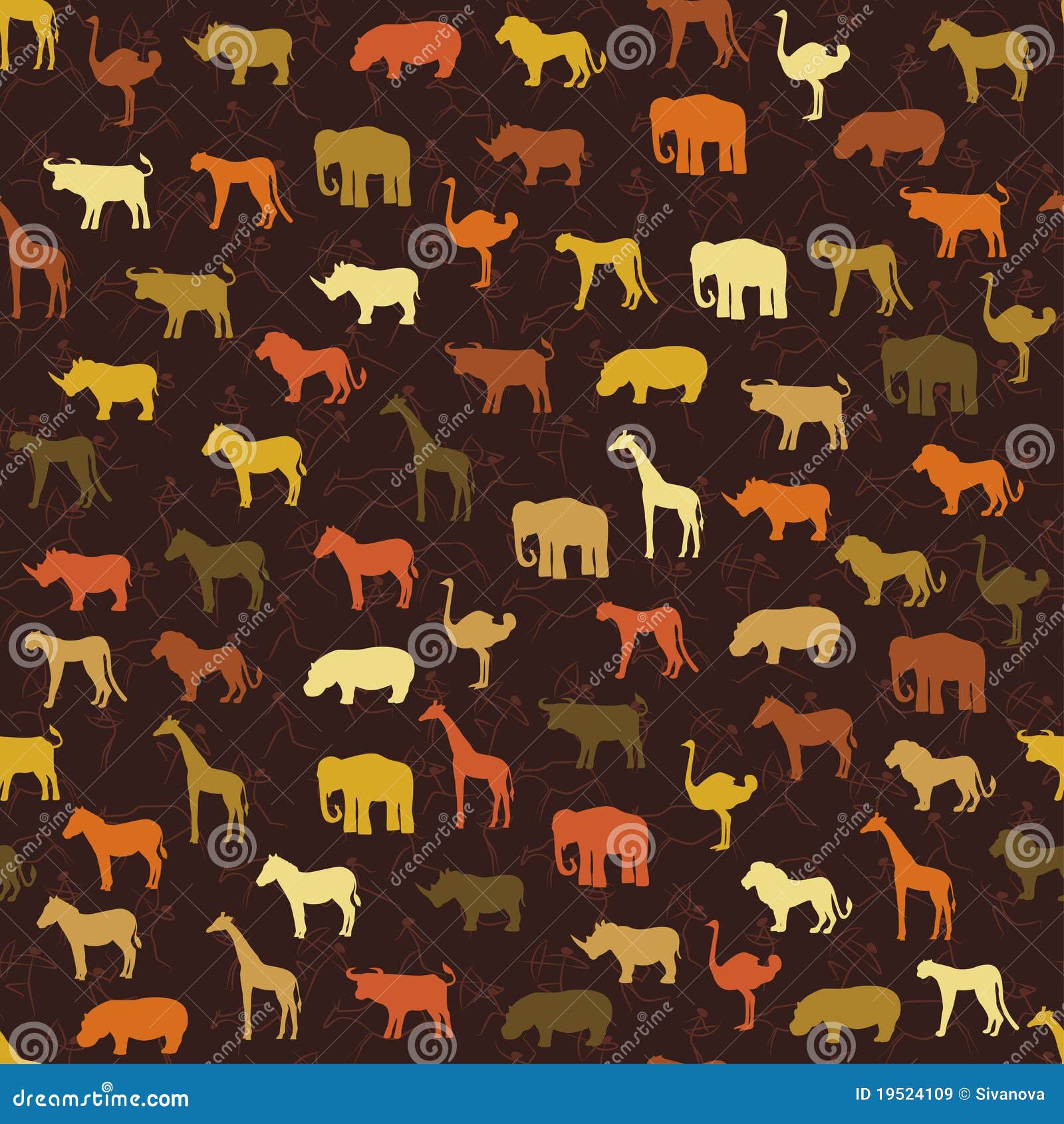 Safari pattern background stock vector. Illustration of pattern - 19524109