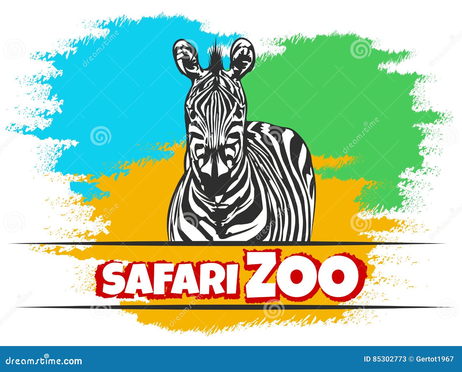 Safari Zoo Emblem vektor abbildung. Illustration von abbildung - 85302773