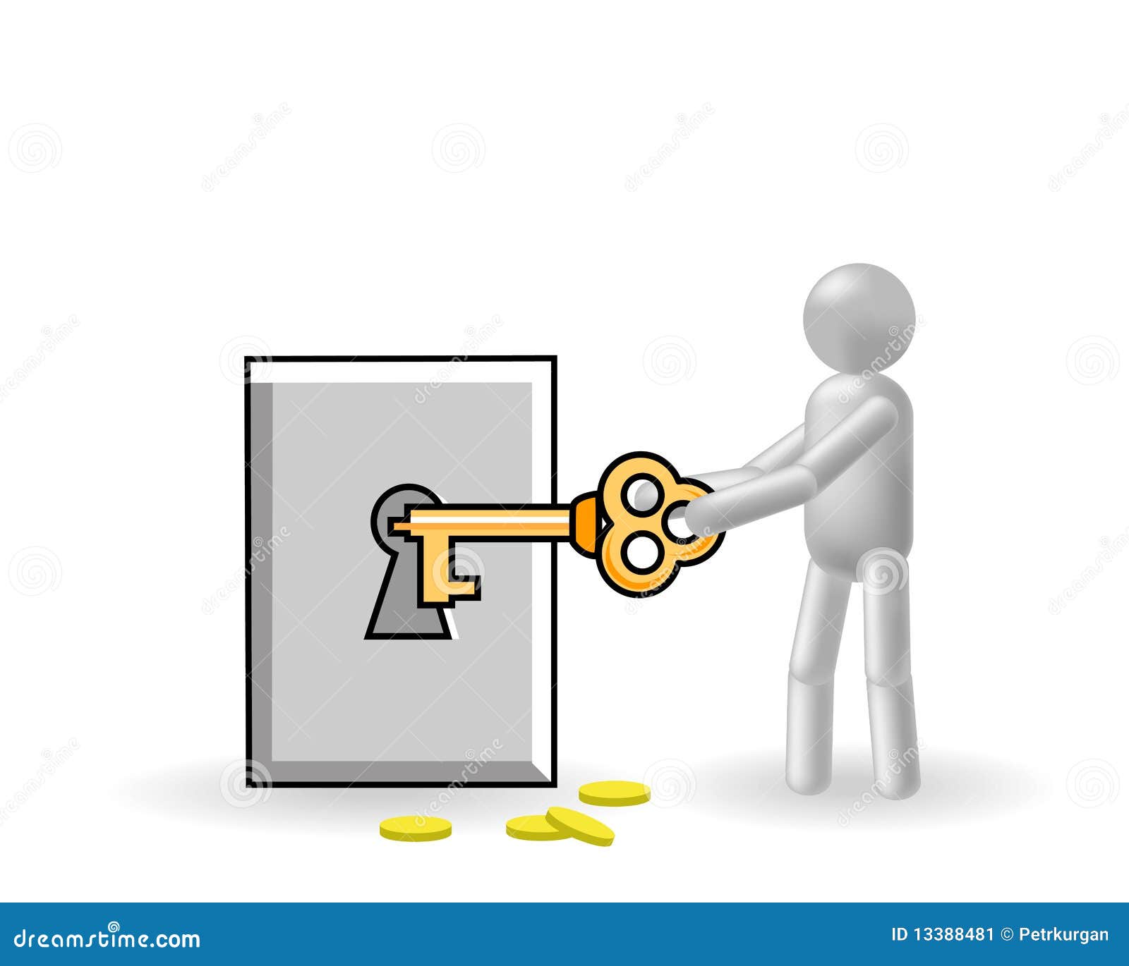 Safe stock vector. Illustration of abstract, close, cartoon - 13388481