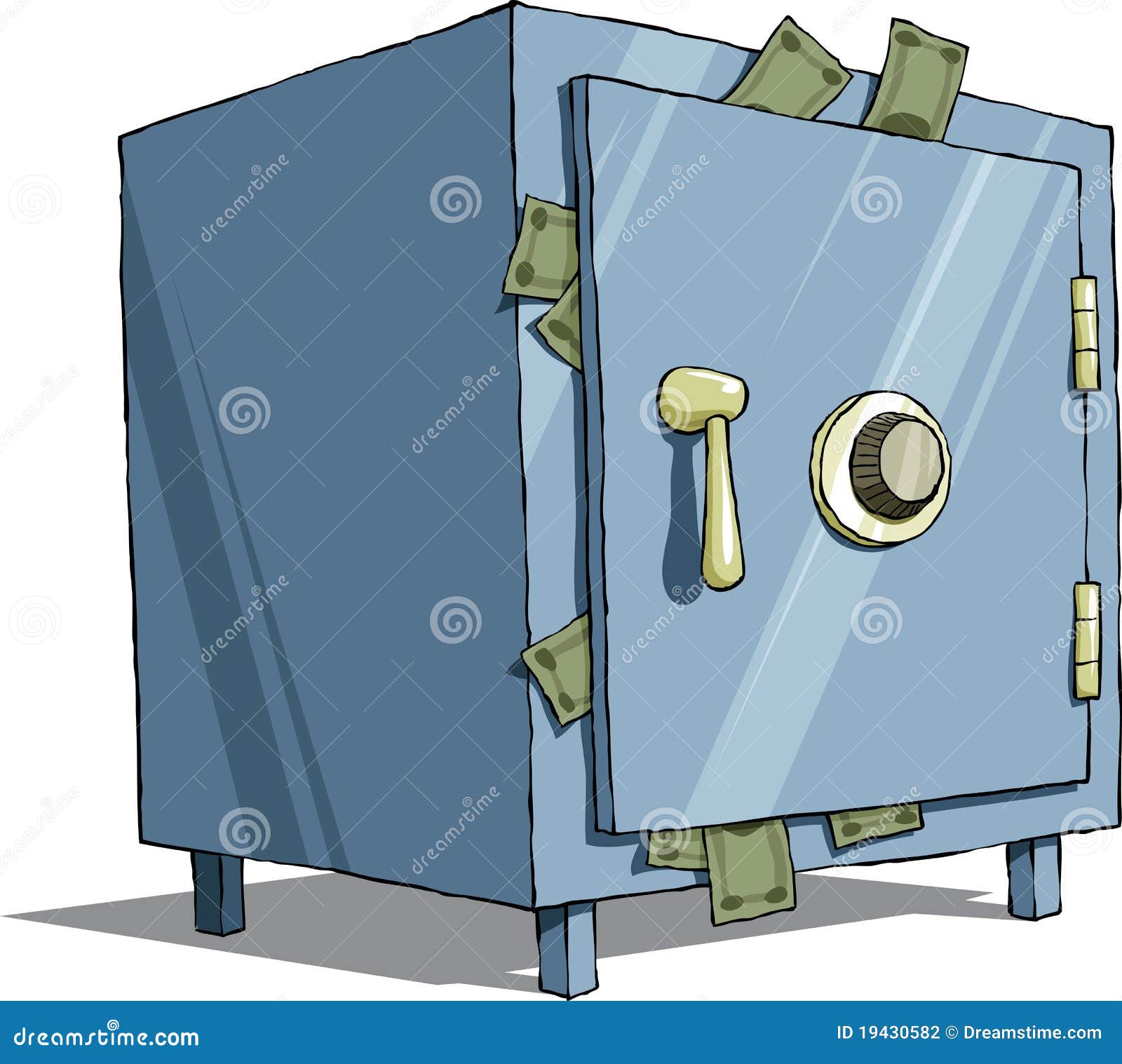 Safe stock vector. Illustration of saving, security, strongbox - 19430582