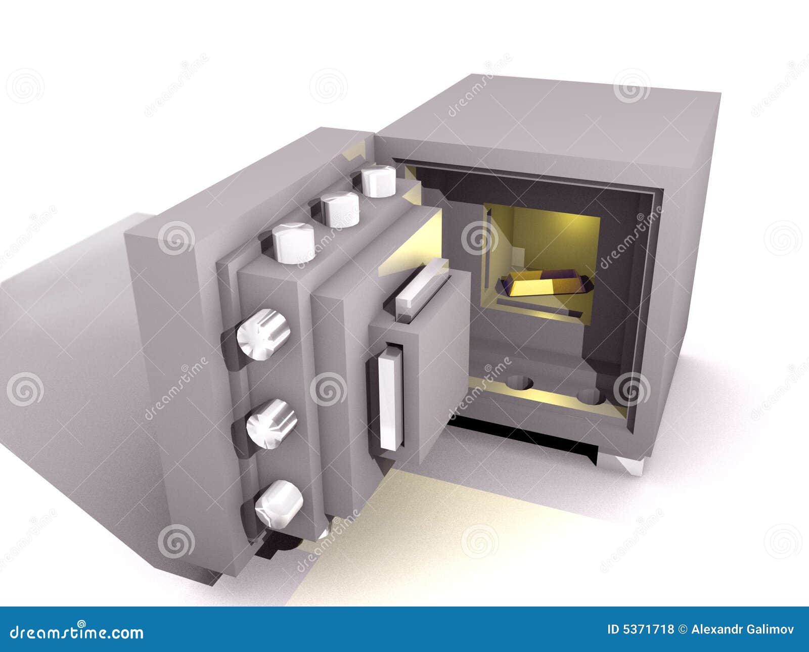 Safe 3d stock illustration. Illustration of safe, business - 5371718