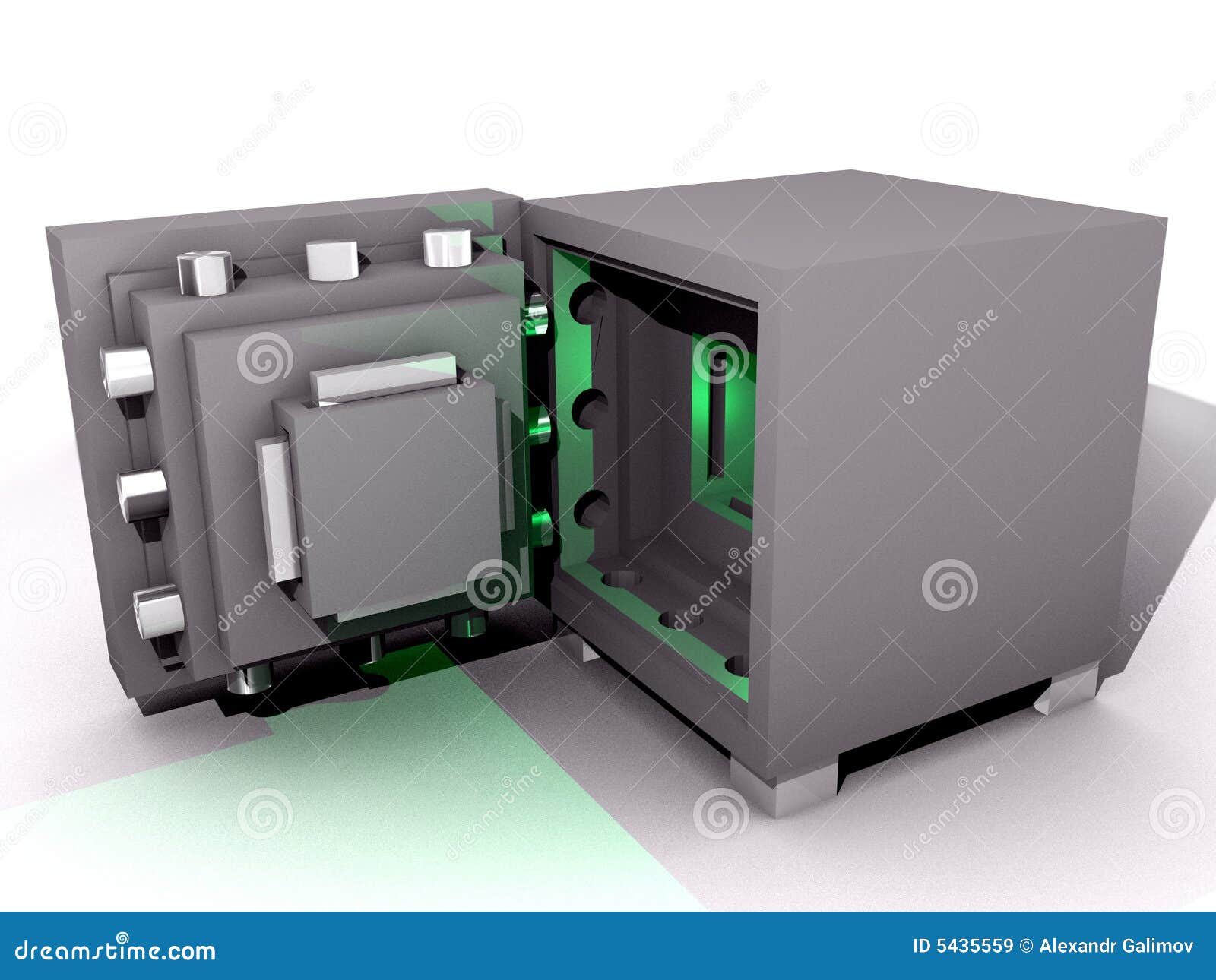 Safe 3d stock illustration. Illustration of money, finance - 5435559