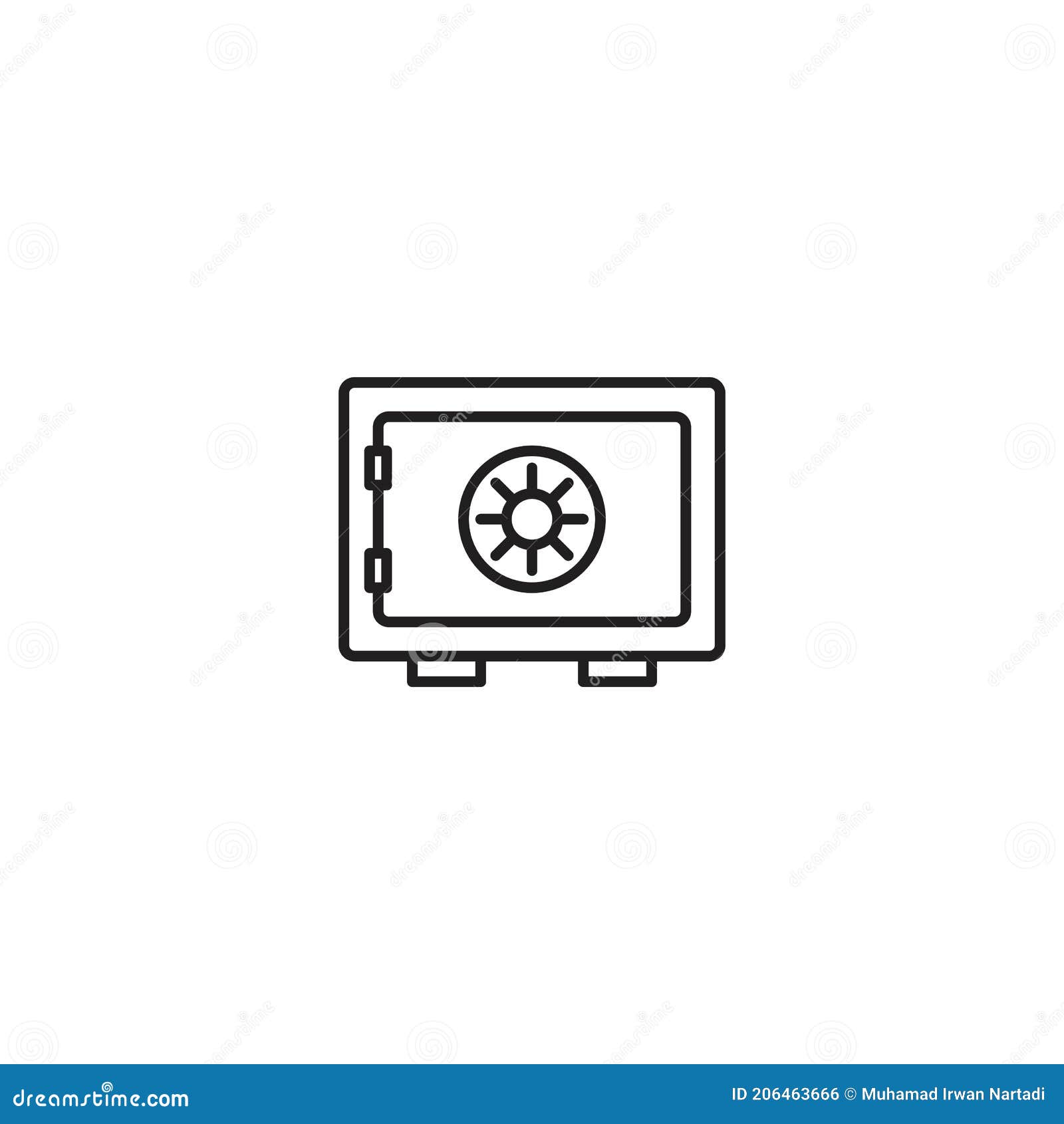 Safe bank icon vector stock vector. Illustration of safe - 206463666