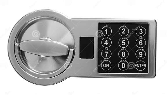 Safe Box Code Lock Isolated on White with Clipping Path Included Stock ...