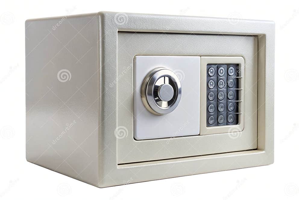 Safe Box Code Lock Isolated on White with Clipping Path Included Stock Illustration ...