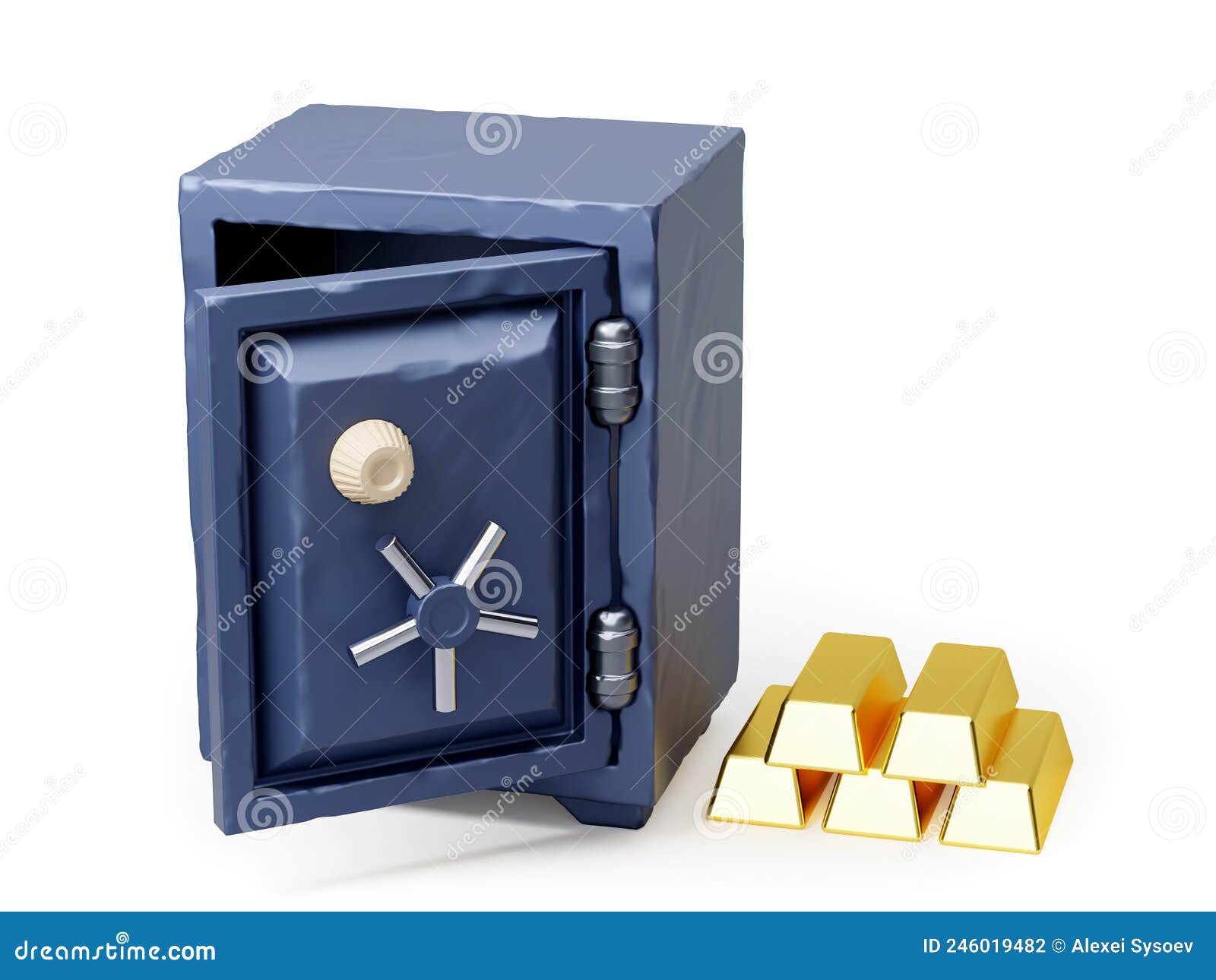 Safe box 3d icon stock illustration. Illustration of strongbox - 246019482