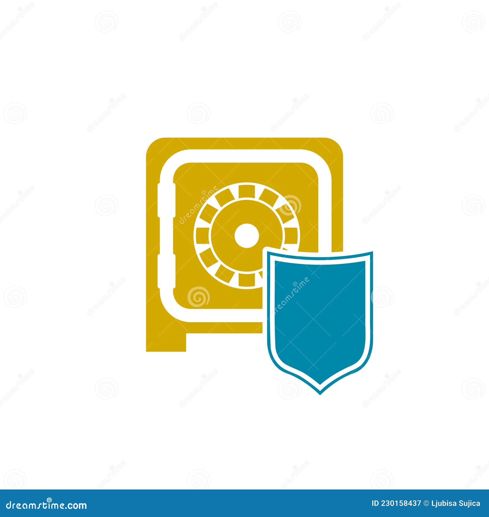 Safe Box Icon Isolated on White Background Stock Vector - Illustration ...
