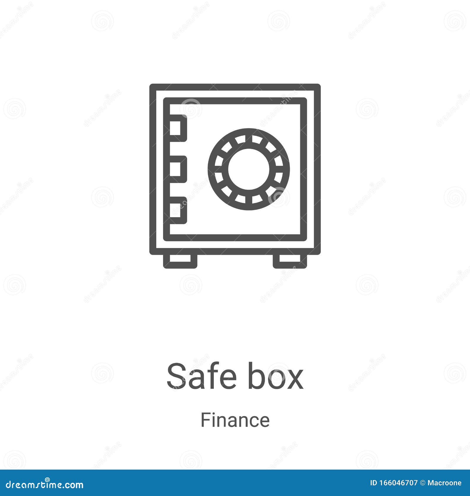 Safe Box Icon Vector from Finance Collection. Thin Line Safe Box ...