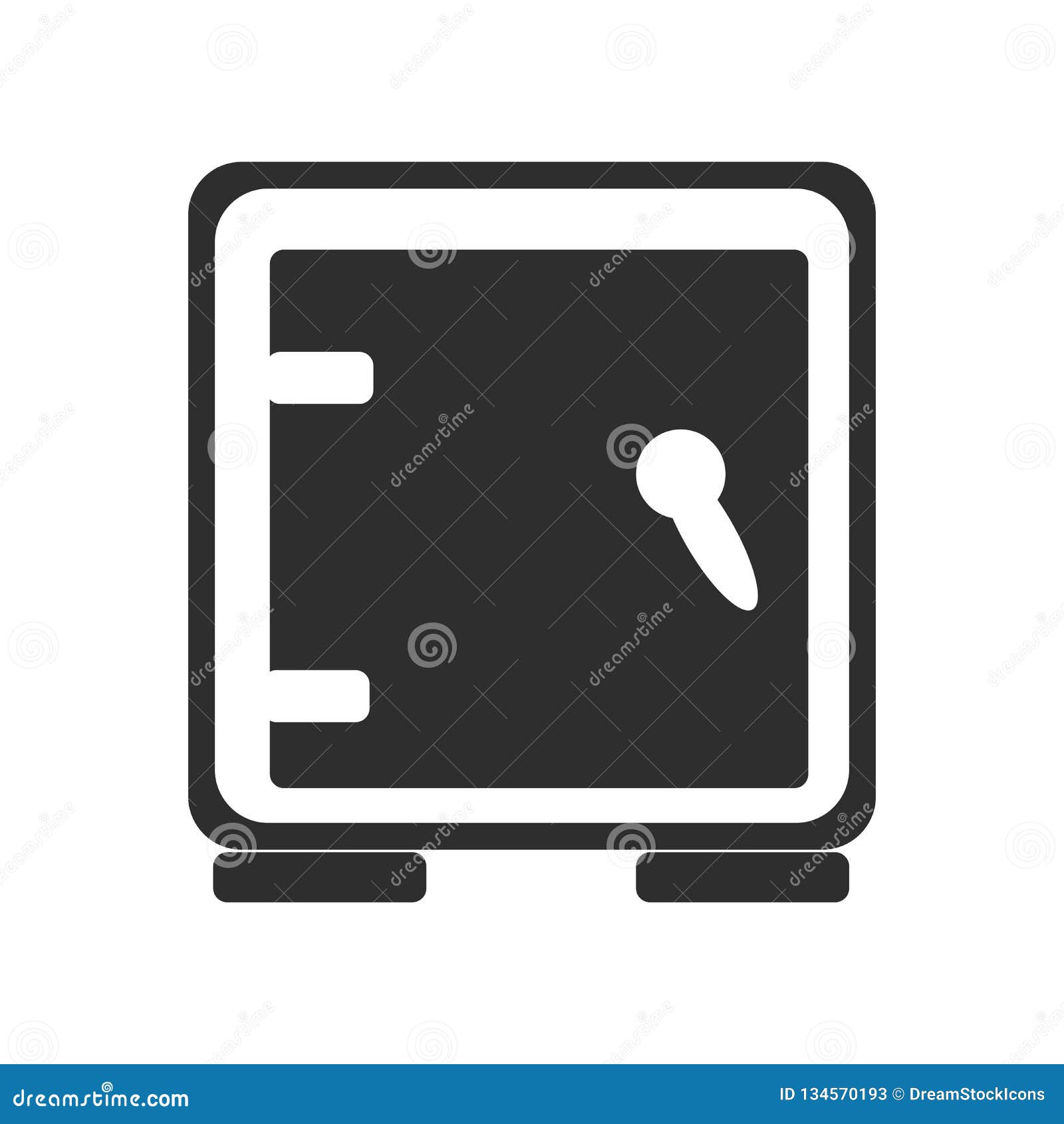 Safe Box Icon Vector Sign and Symbol Isolated on White Background, Safe ...