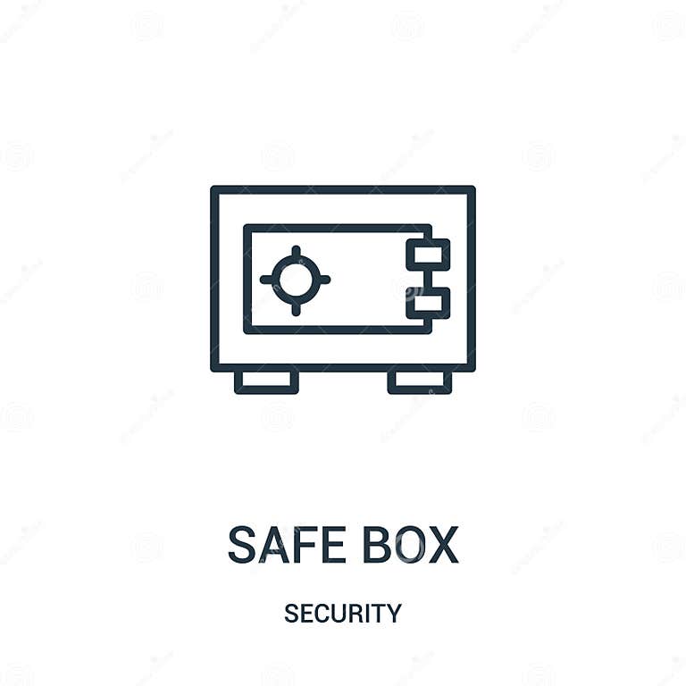 Safe Box Icon Vector from Security Collection. Thin Line Safe Box ...