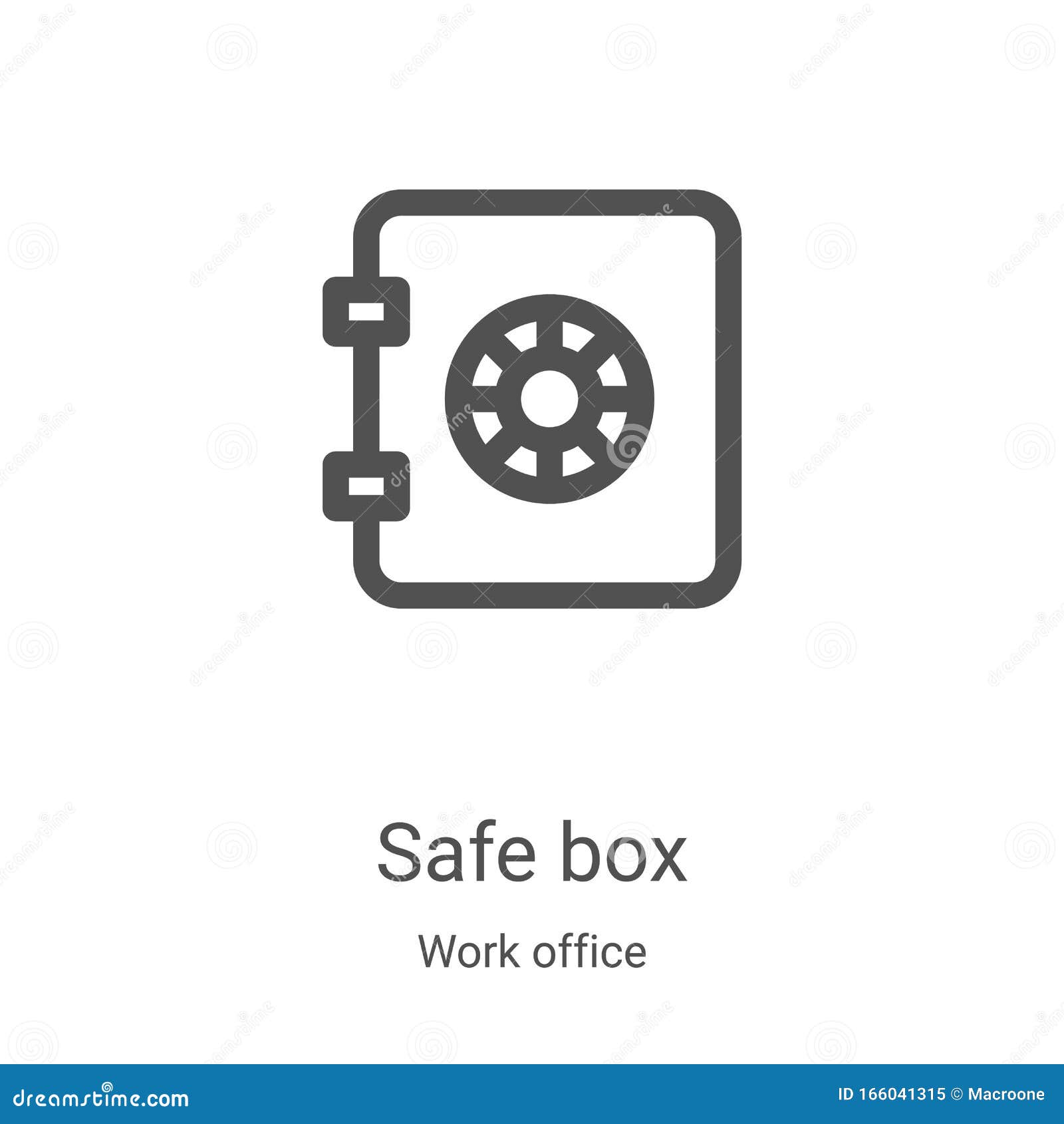 Safe Box Icon Vector from Work Office Collection. Thin Line Safe Box ...