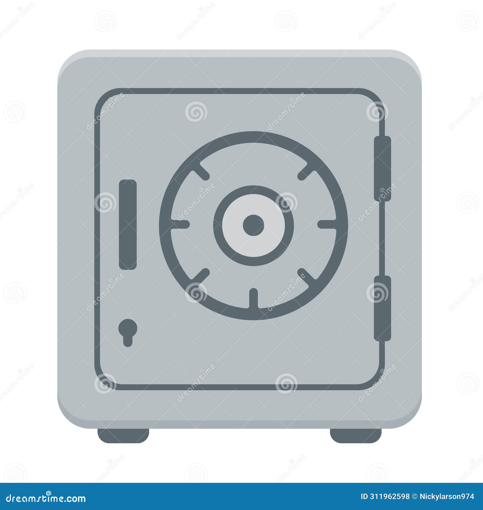 Safe box or vault isolated stock vector. Illustration of safe - 311962598