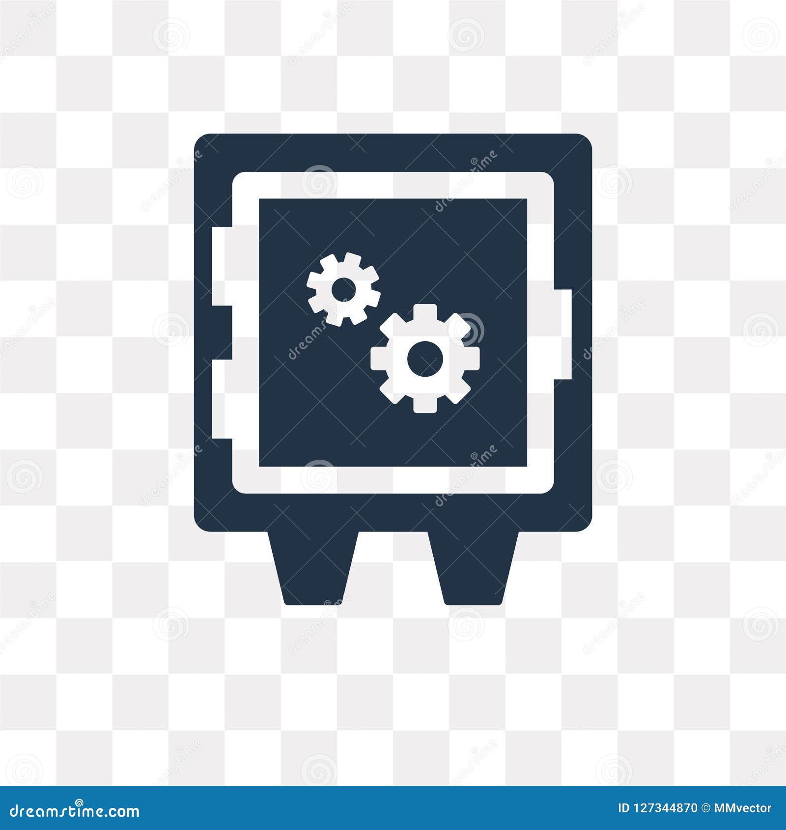 Safe Box Vector Icon Isolated on Transparent Background, Safe Bo Stock ...