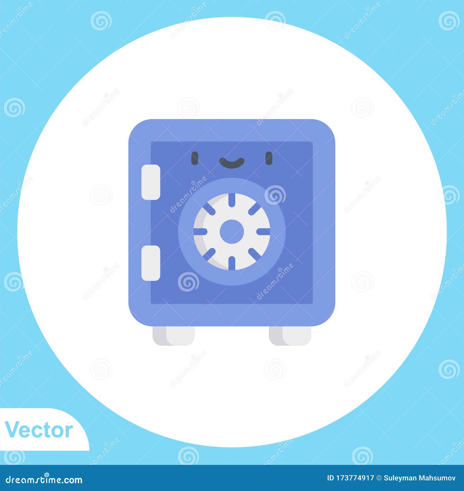 Safe Box Vector Icon Sign Symbol Stock Illustration - Illustration of ...