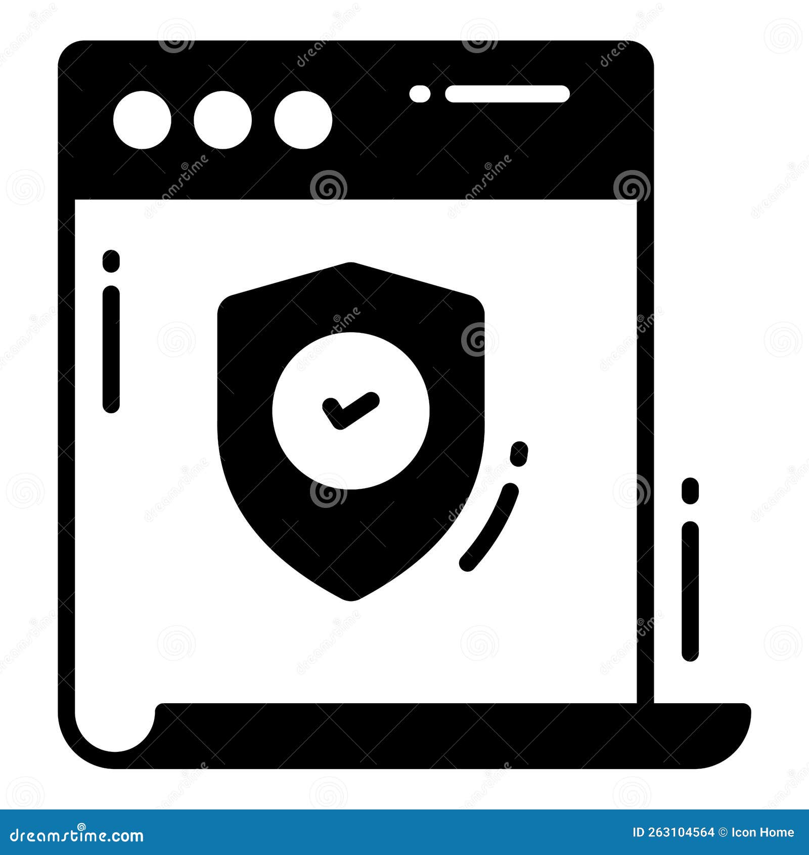Safe Browser, Protection and Security Vector Icons Set Cyber Computer ...