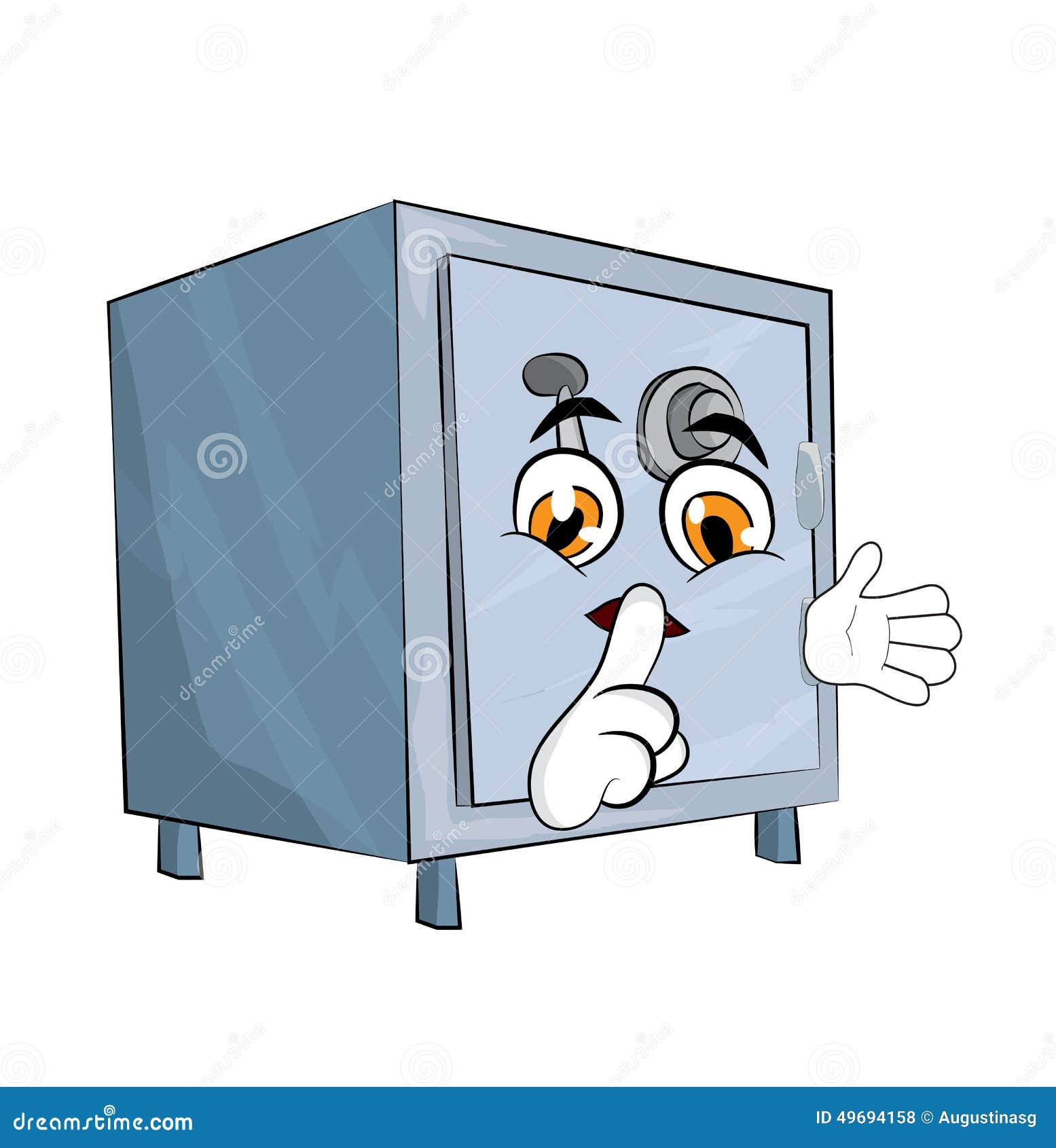 Safe cartoon stock illustration. Illustration of safe - 49694158