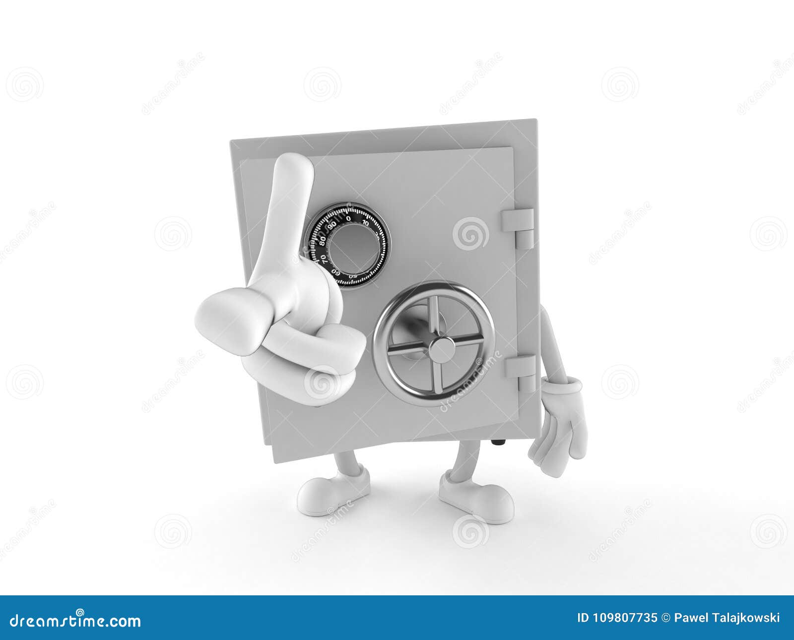 Safe character stock illustration. Illustration of secure - 109807735