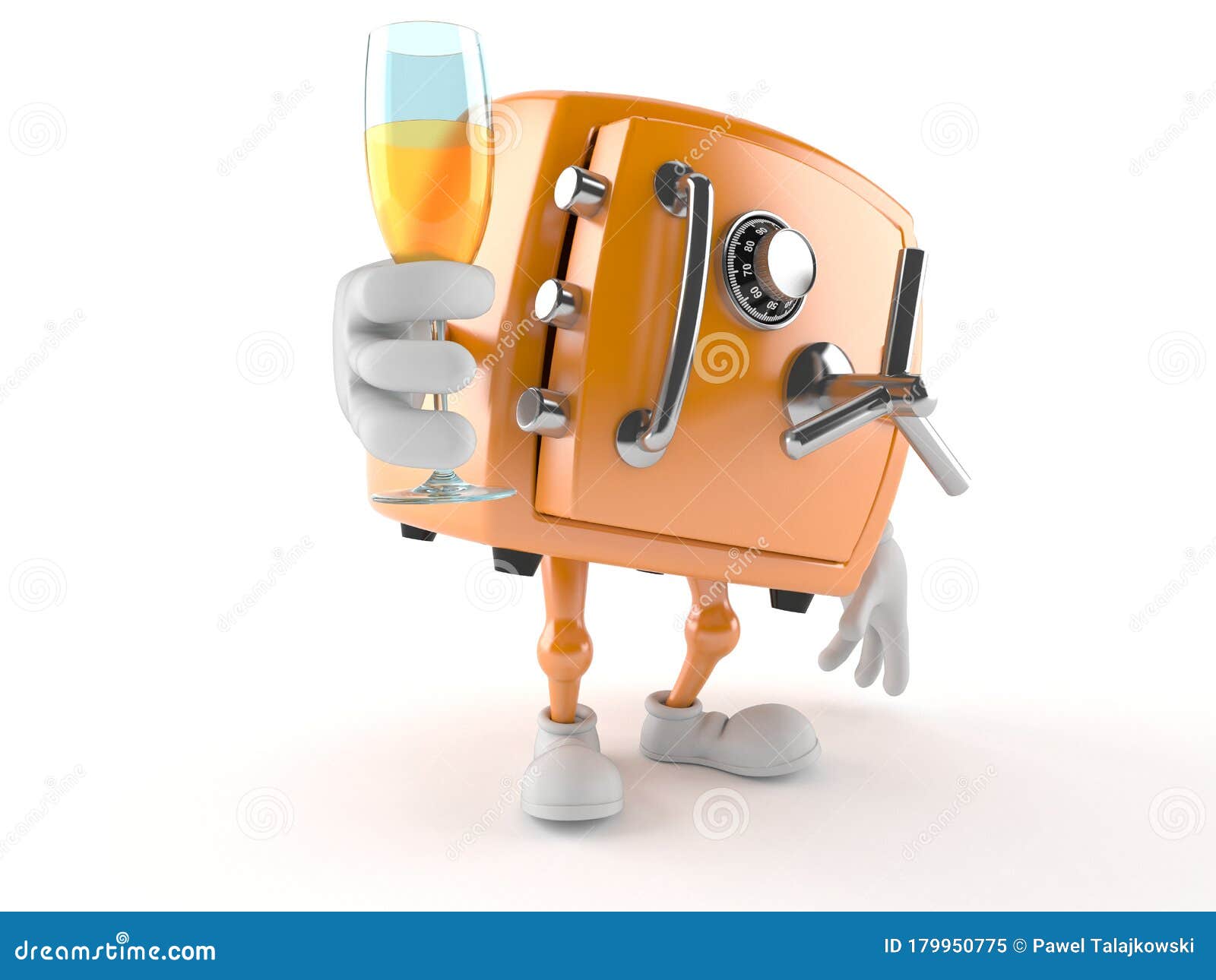 Safe character toasting stock illustration. Illustration of savings ...