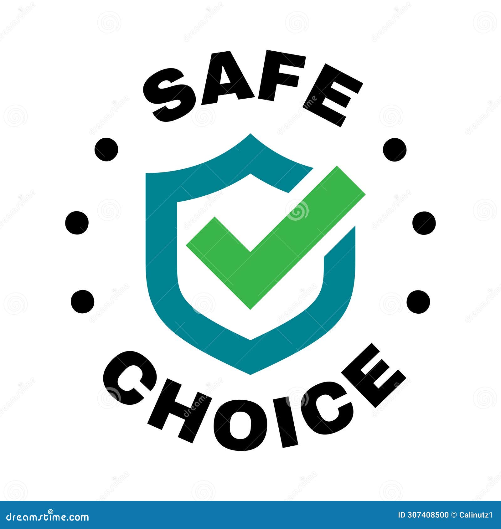 Safe Choice Corner Ribbon, Vector Cartoon | CartoonDealer.com #261674330