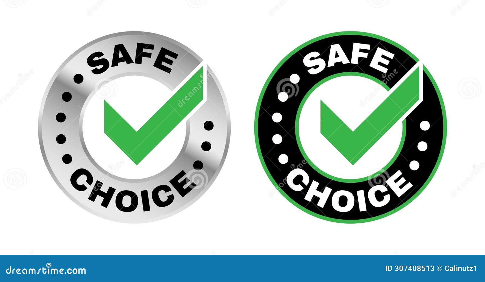 Safe Choice Vector Icon Isolated on White Background, Check Mark ...
