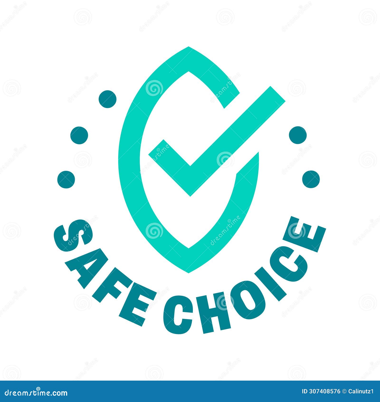 Safe Choice Corner Ribbon, Vector Cartoon | CartoonDealer.com #261674330