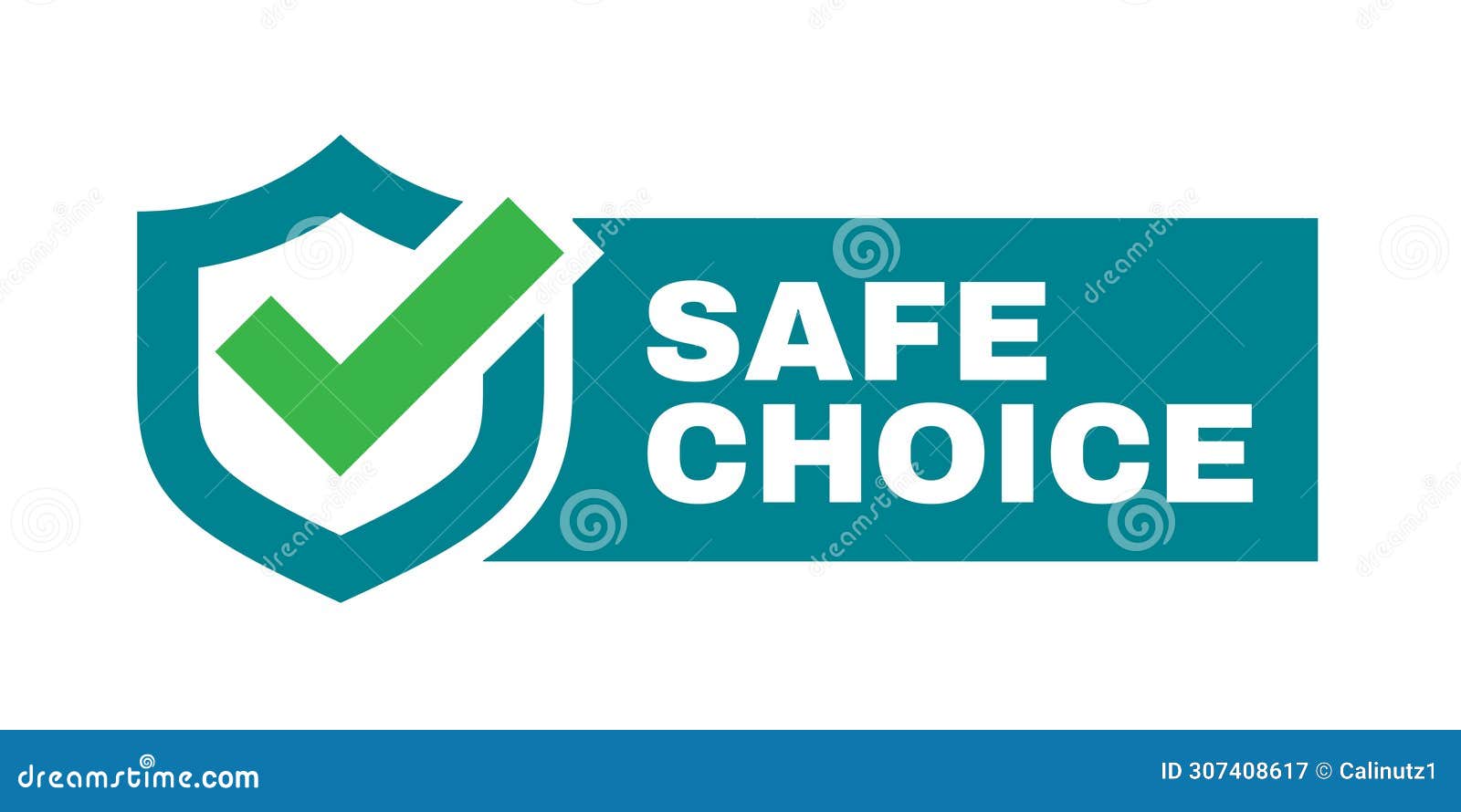 Safe Choice Corner Ribbon, Vector Cartoon | CartoonDealer.com #261674330