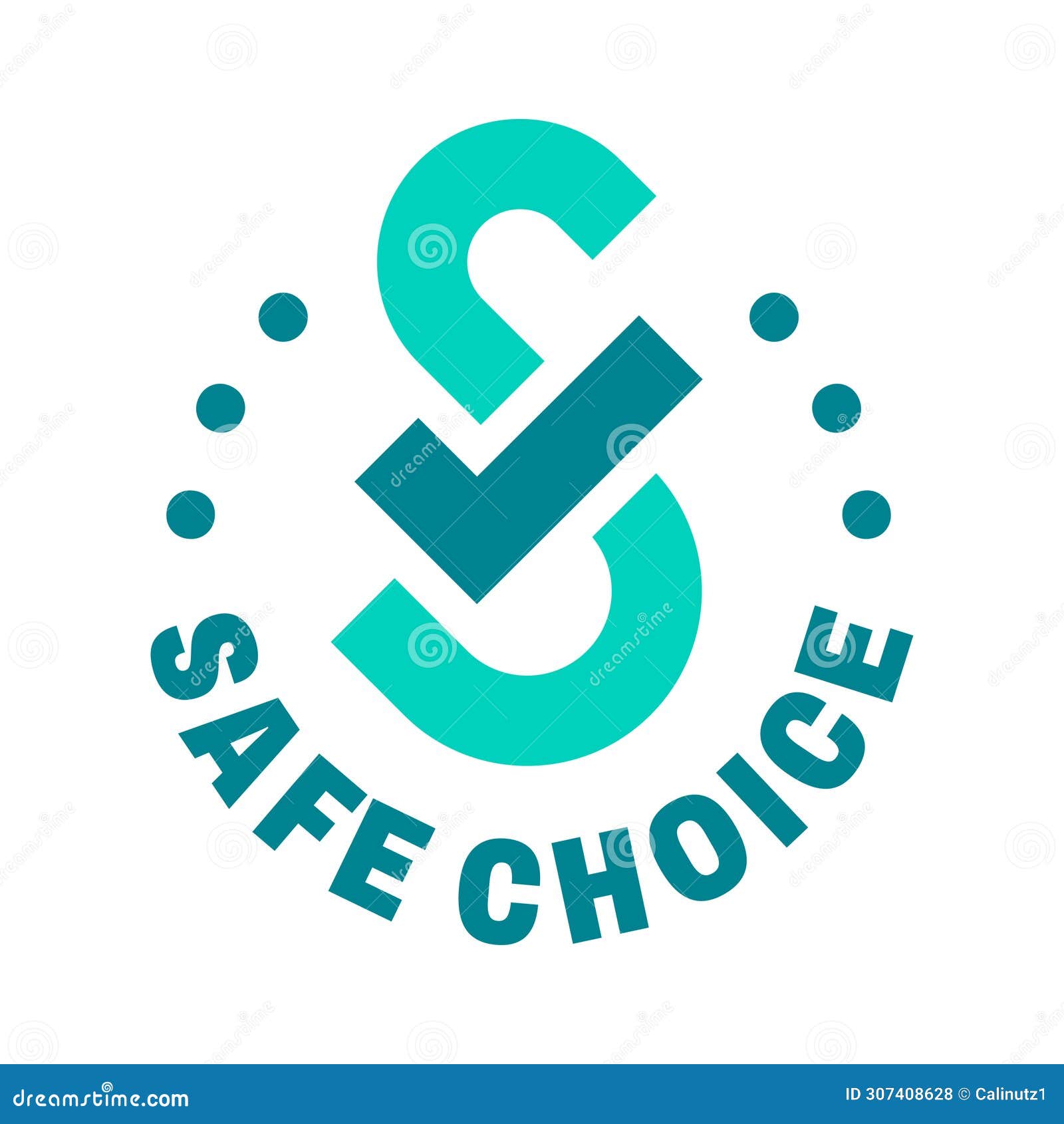 Safe Choice Corner Ribbon, Vector Cartoon | CartoonDealer.com #261674330