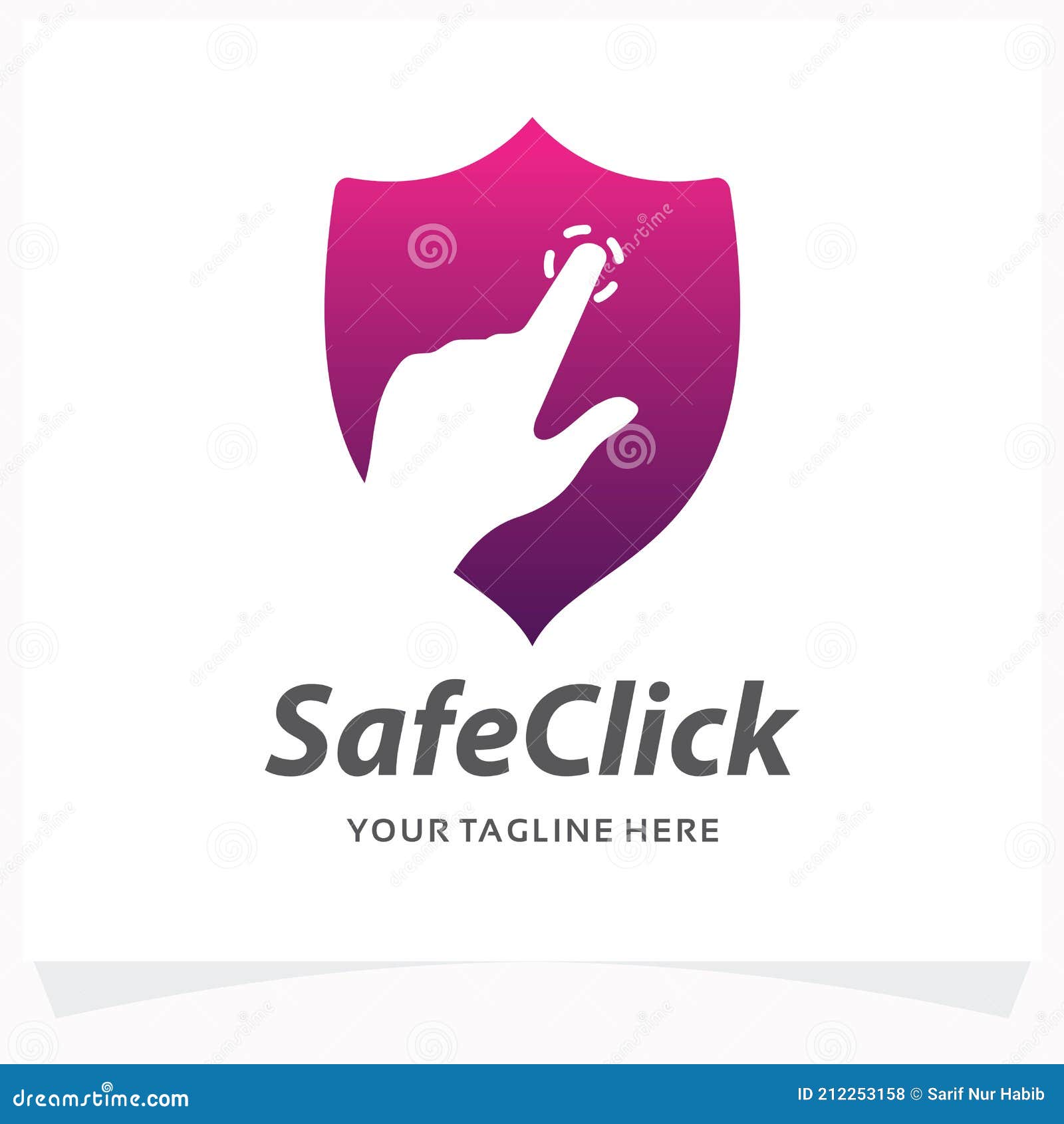 Safe Click Logo Design Template Stock Vector - Illustration of business ...