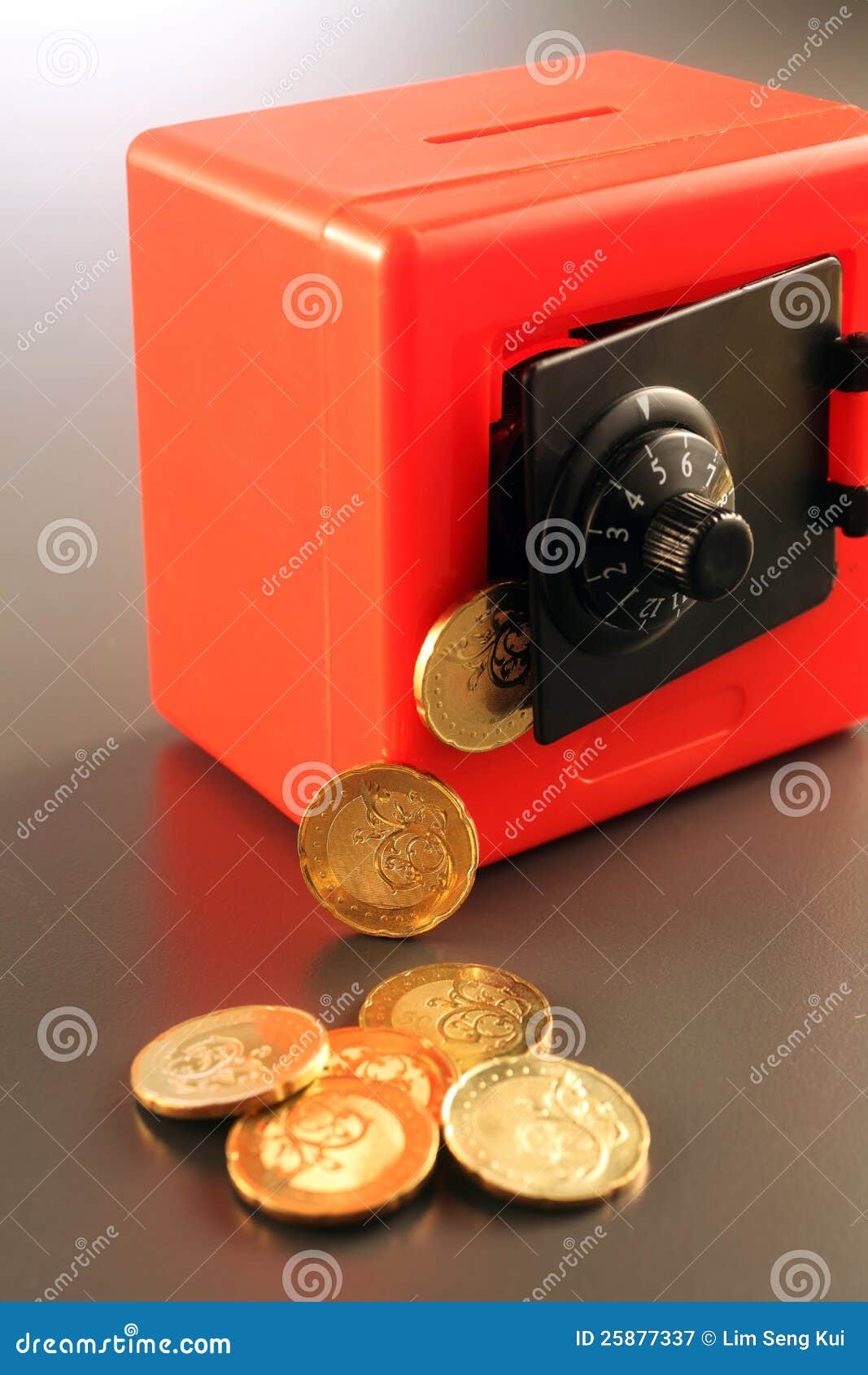 Safe with Coins stock image. Image of horizontal, color - 25877337