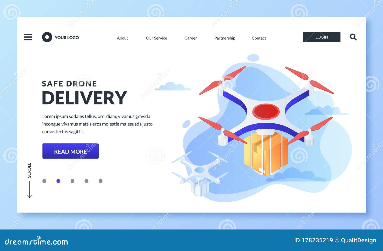 Drone Delivery Banner With Infographic Elements. Poster Template With ... Drone Delivery Banner With Infographic Elements. Poster Template With ...
