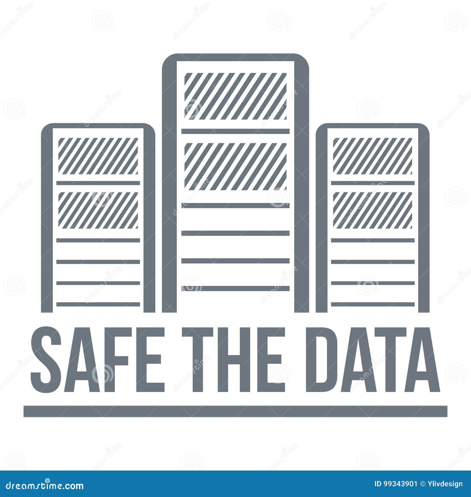 Safe the Data Logo, Simple Style Stock Vector - Illustration of ...