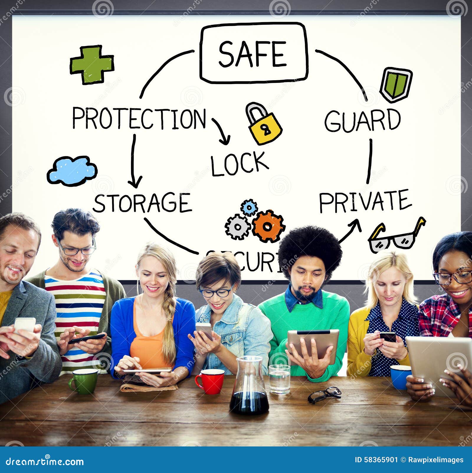 Safe Data Protection Storage Security Guard Concept Stock Image - Image ...