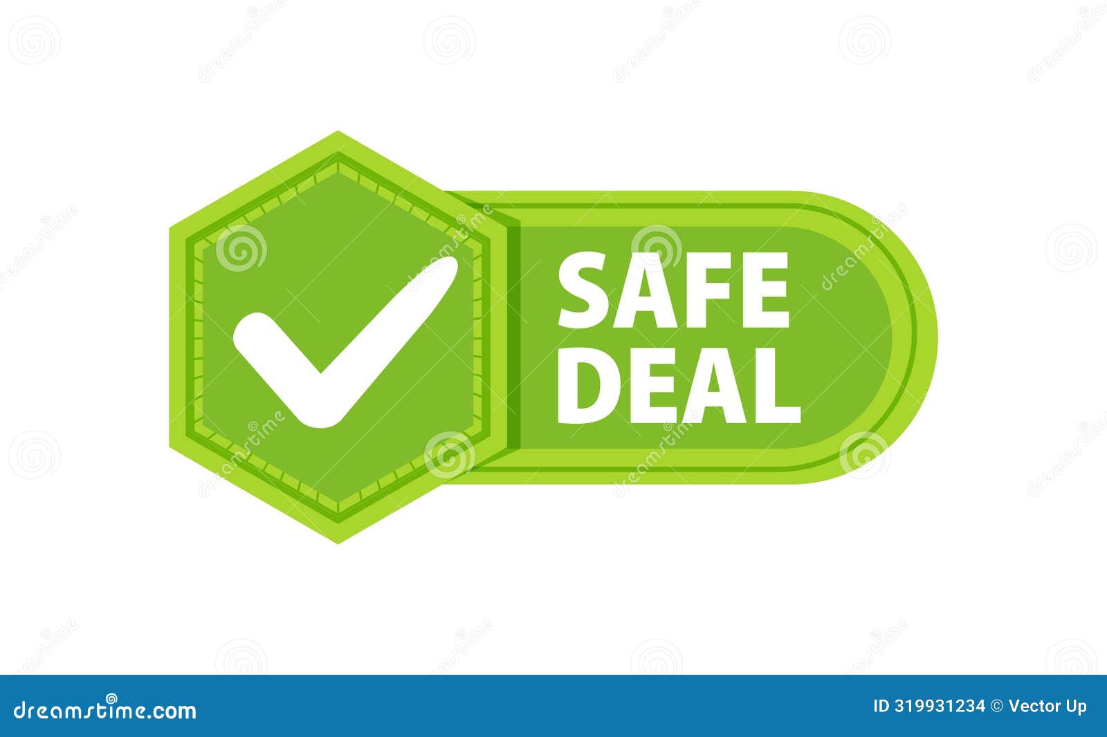 Safe Deal Guarantee Badge with a Check Mark. Label or Sticker Stock ...