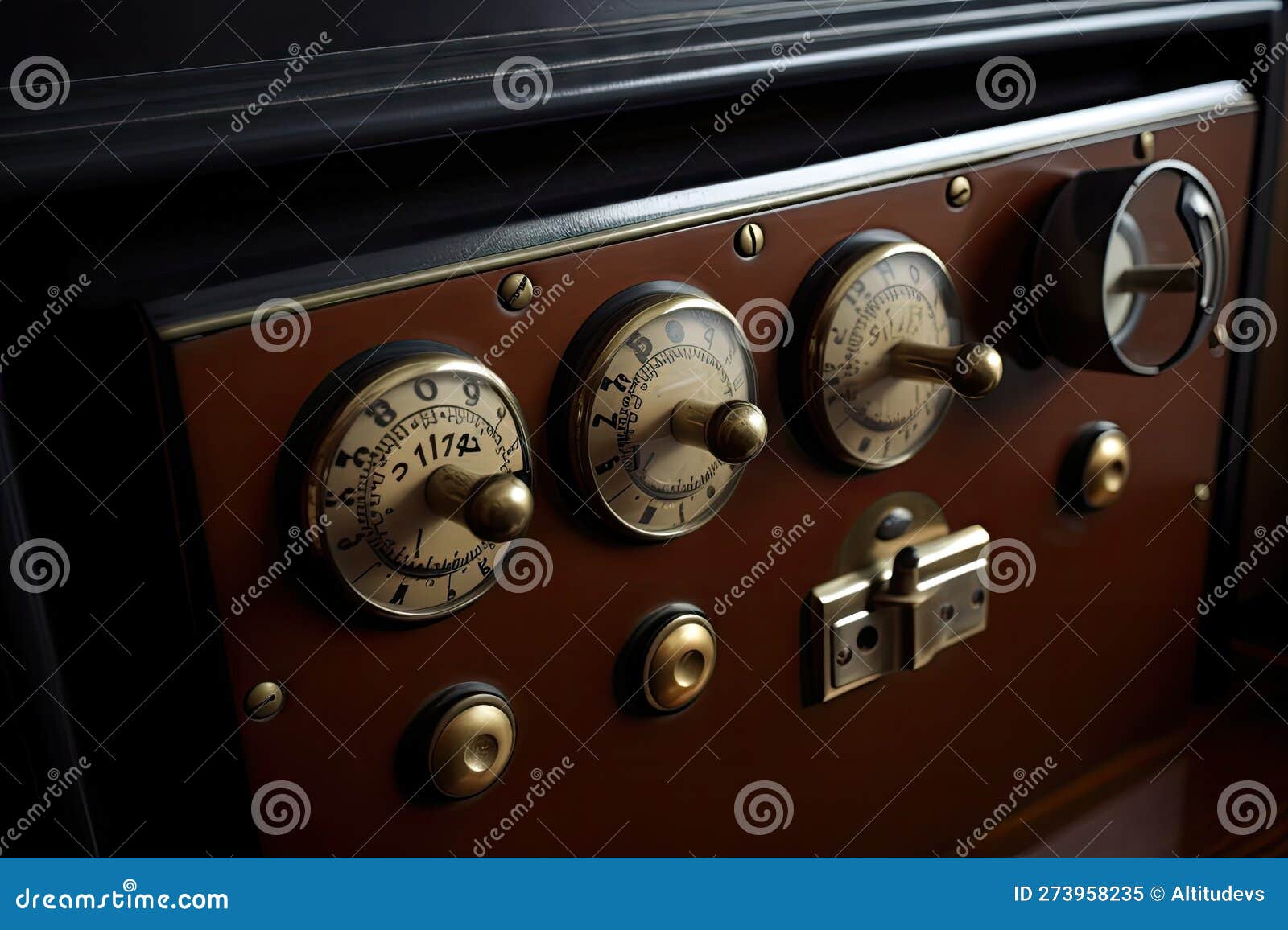 Safe Deposit Box, with Combination Dial and Keyhole Visible Stock ...