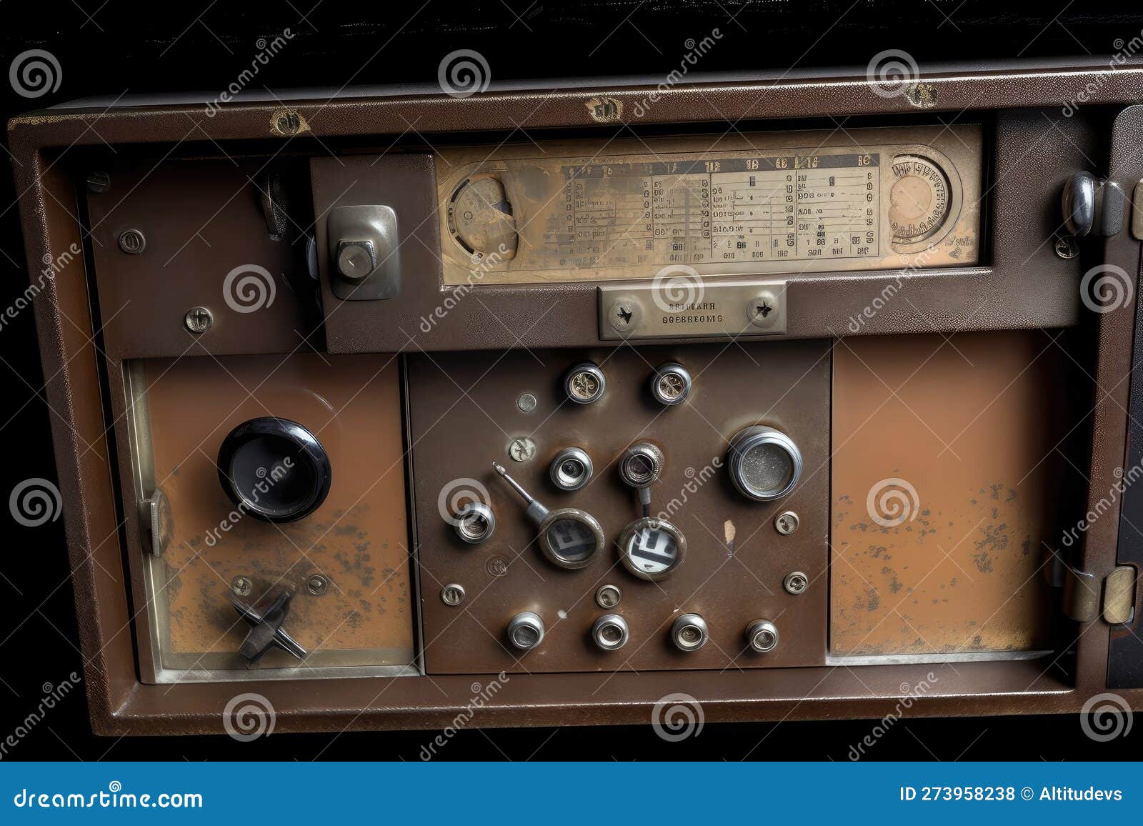 Safe Deposit Box, with Combination Dial and Keyhole Visible Stock ...