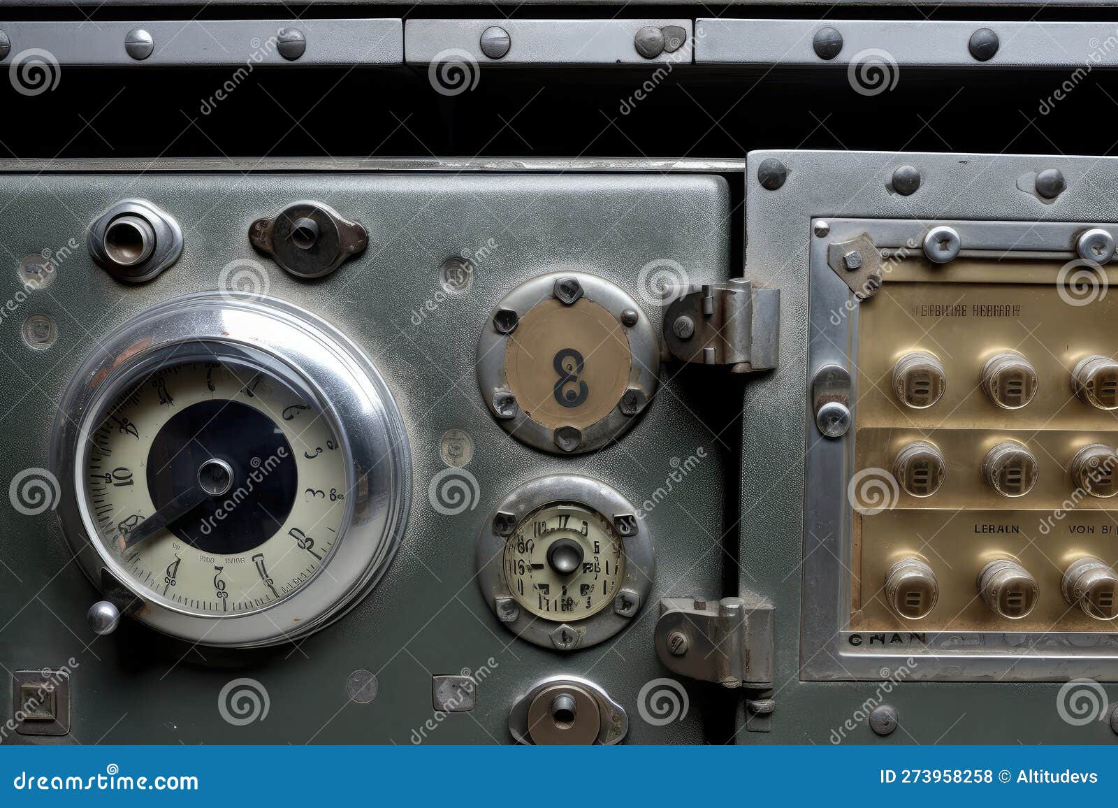 Safe Deposit Box, with Combination Dial and Keyhole Visible Stock ...