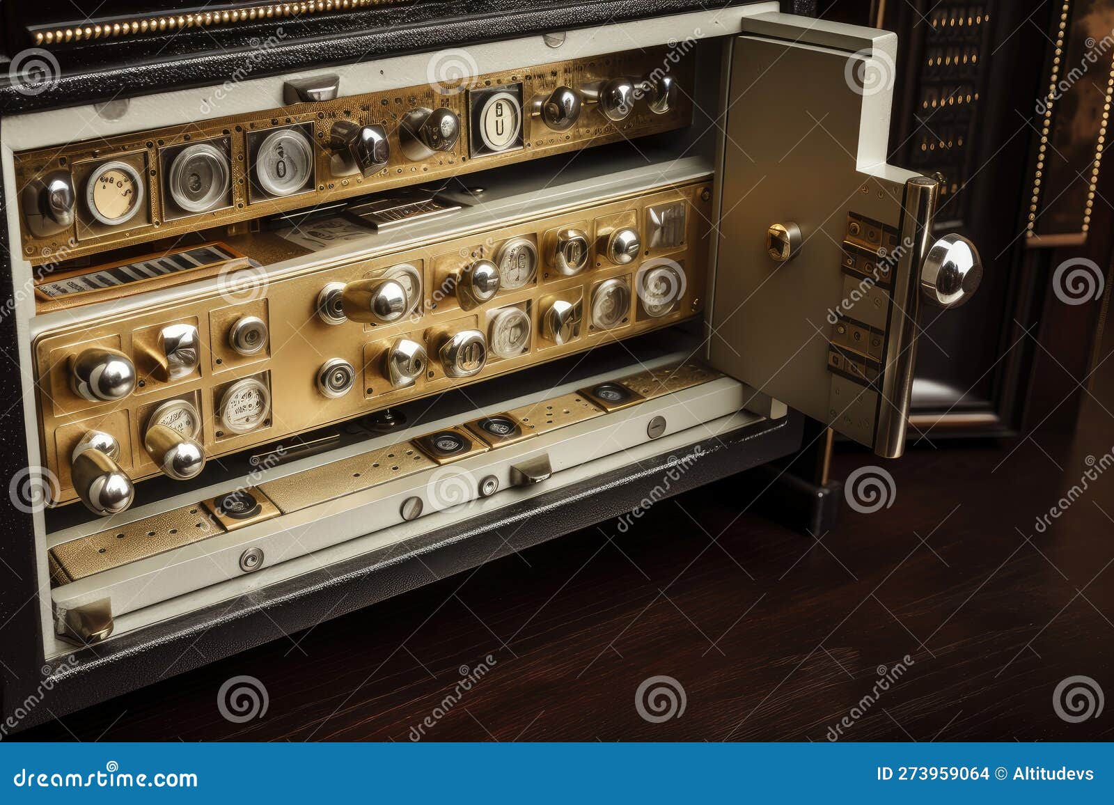 Safe Deposit Box, with Combination Lock, and Key in View Stock ...