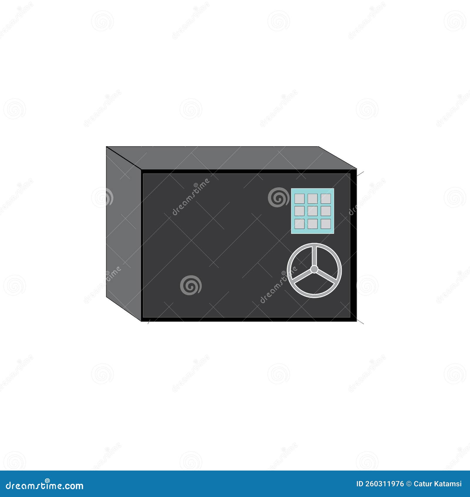 Safe-deposit Box Icon Logo Vector Stock Illustration - Illustration of ...