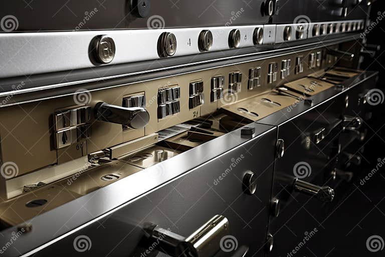 Safe Deposit Box, with Key and Combination Visible, for Added Security ...