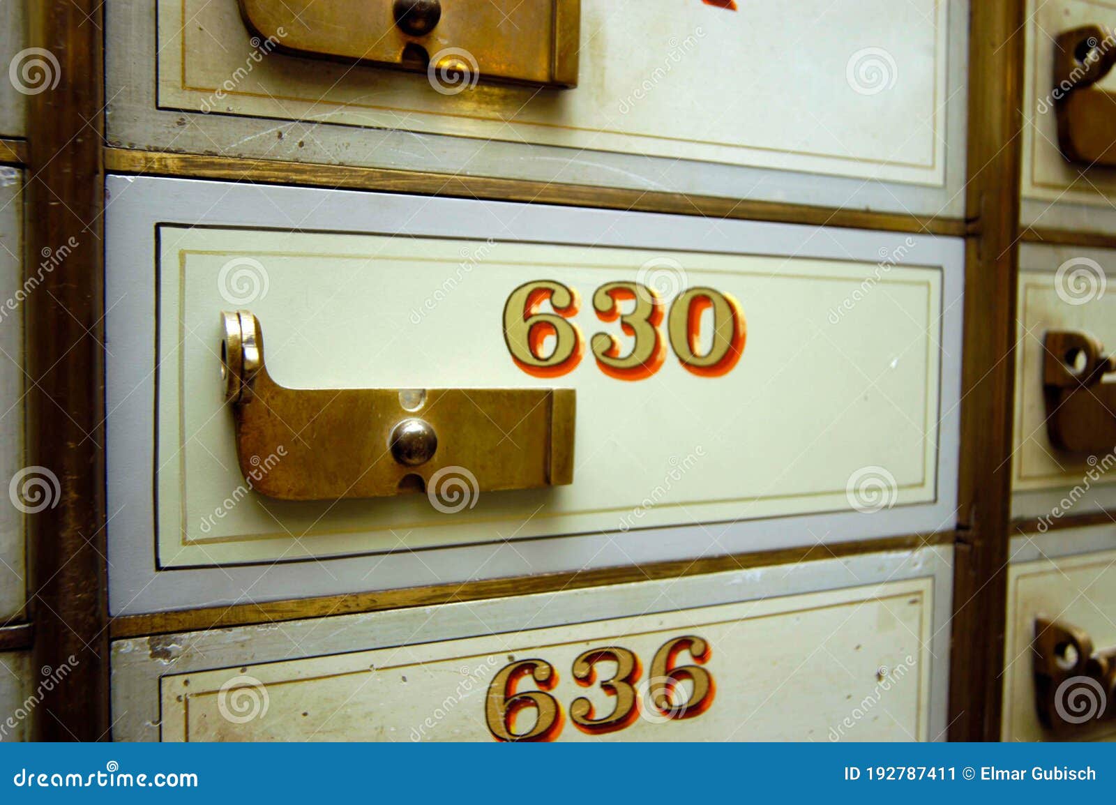 Safe Deposit Box or Safe Deposit Locker Stock Image - Image of account ...