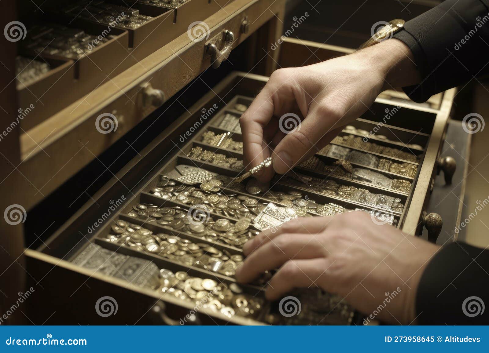 Safe Deposit Box Opening, Revealing Collection of Valuable and Rare ...