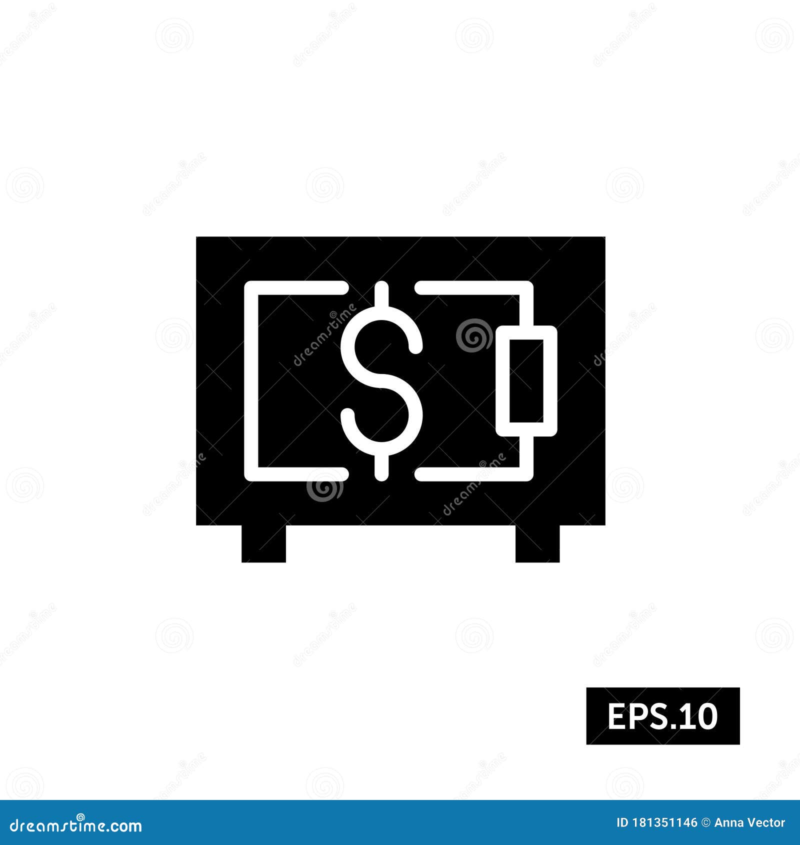 Safe Deposit Box Sign/Symbol Stock Vector - Illustration of iron ...