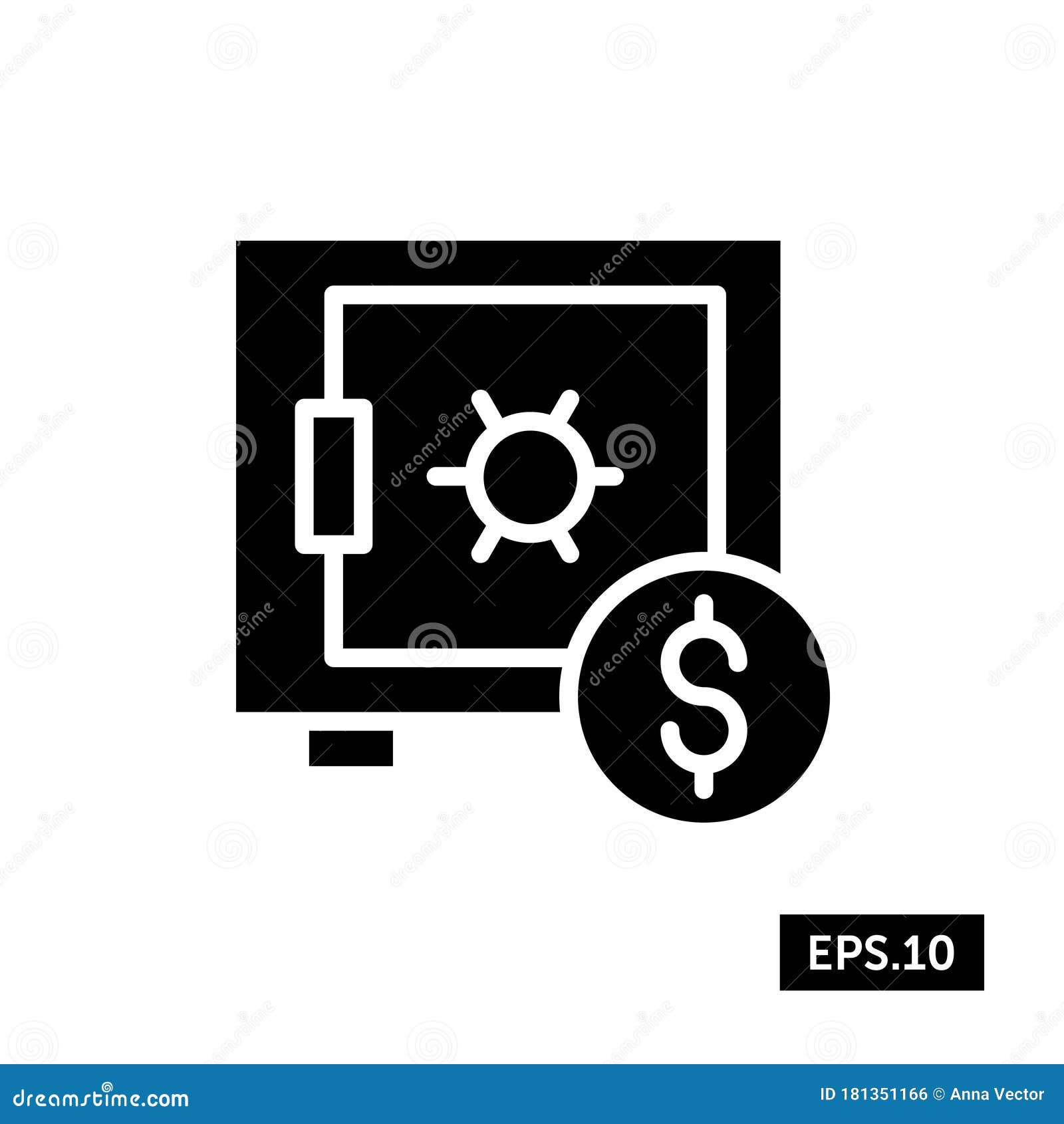 Safe Deposit Box Sign/Symbol Stock Vector - Illustration of icon, gold ...