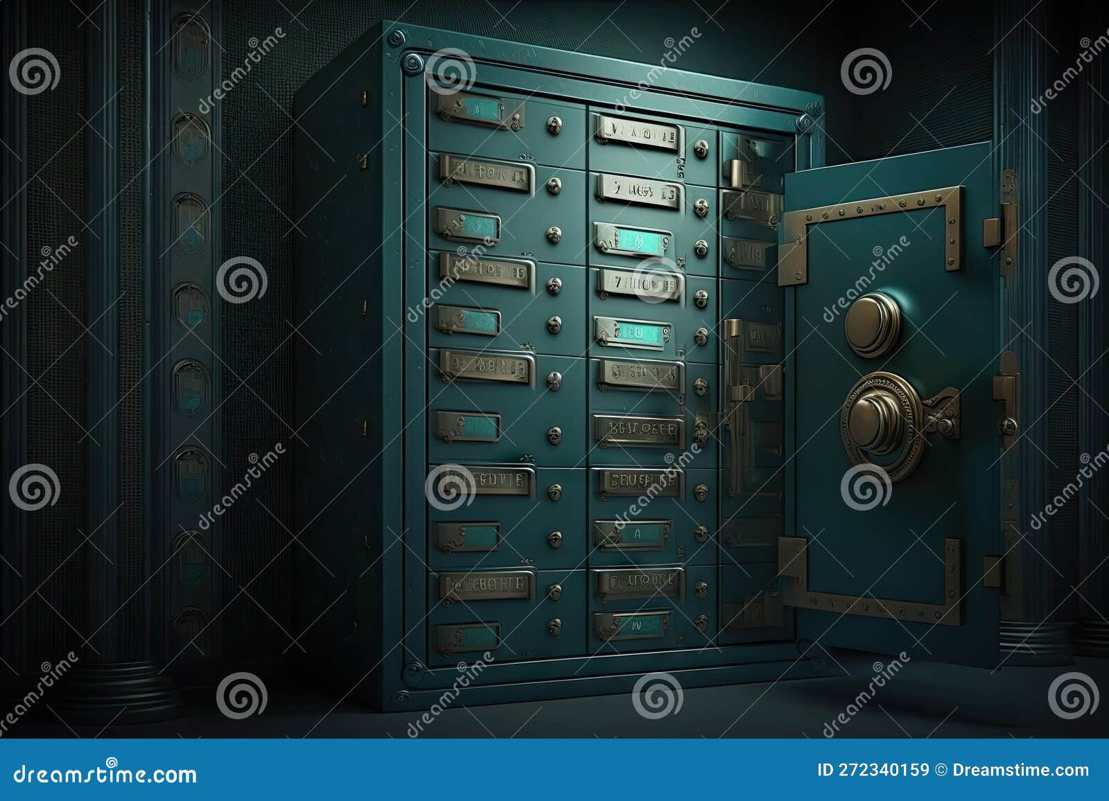 Safe Deposit Box for Storage of Valuables and Documents in Vault Stock ...