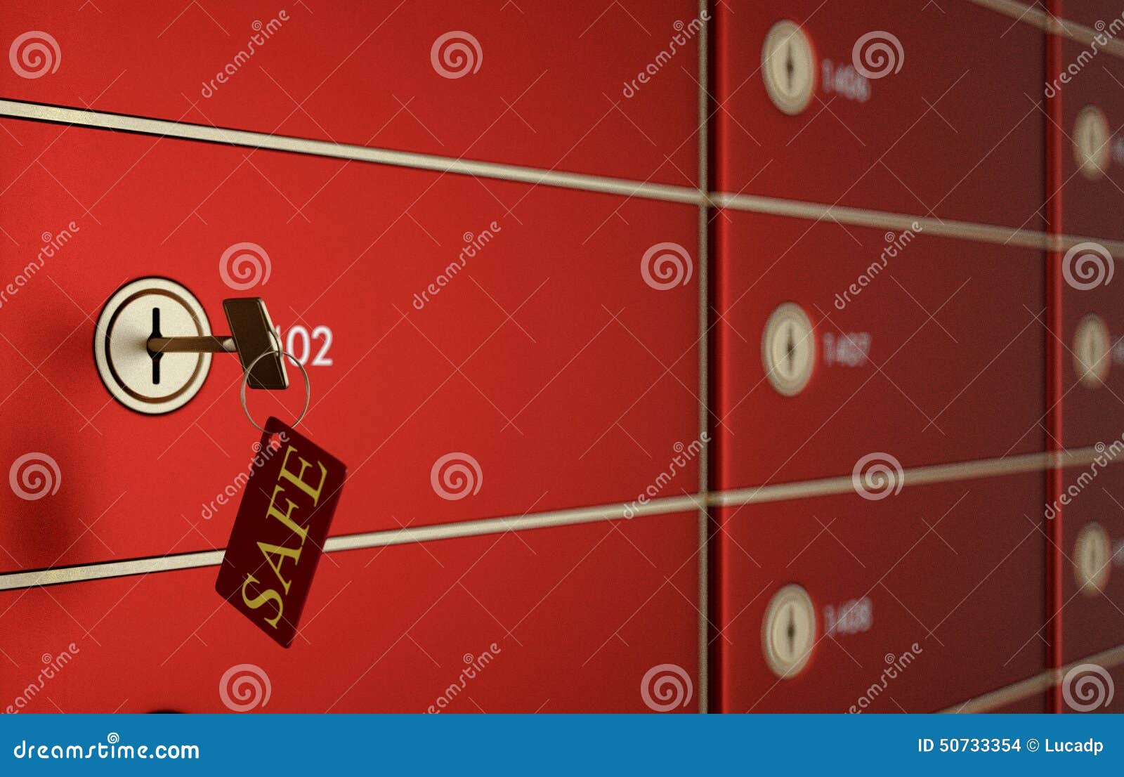 Safe deposit boxes stock illustration. Illustration of metal - 50733354