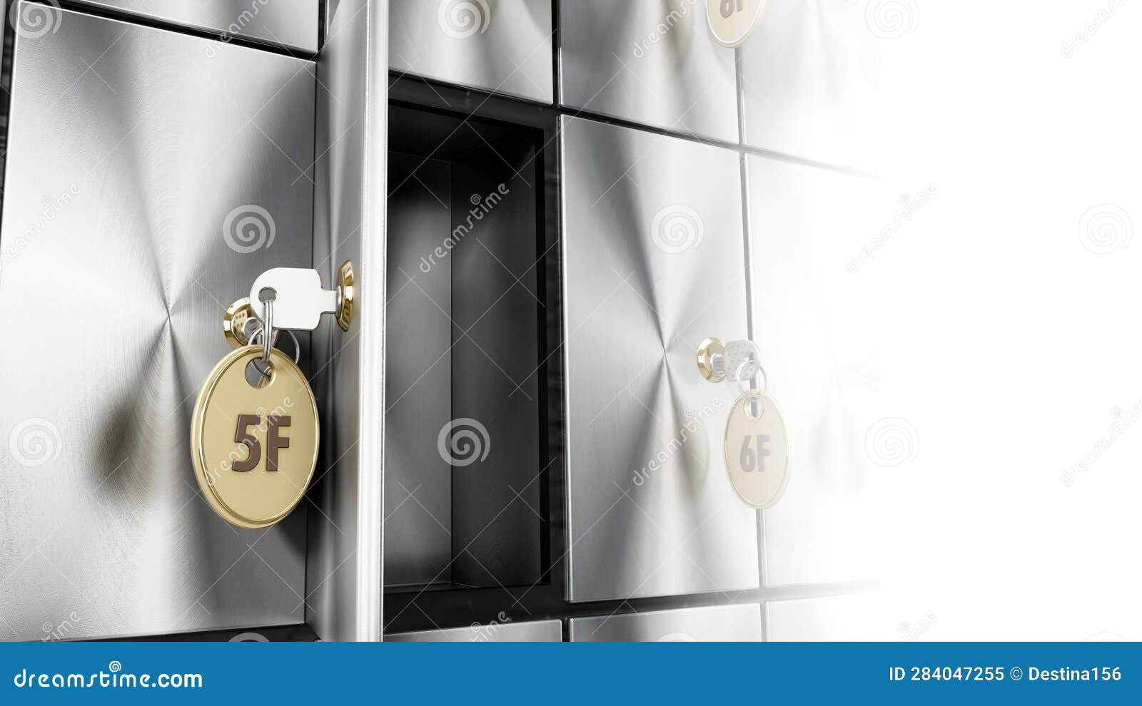 Safe Deposit Boxes with Keys. 3D Illustration Stock Illustration ...