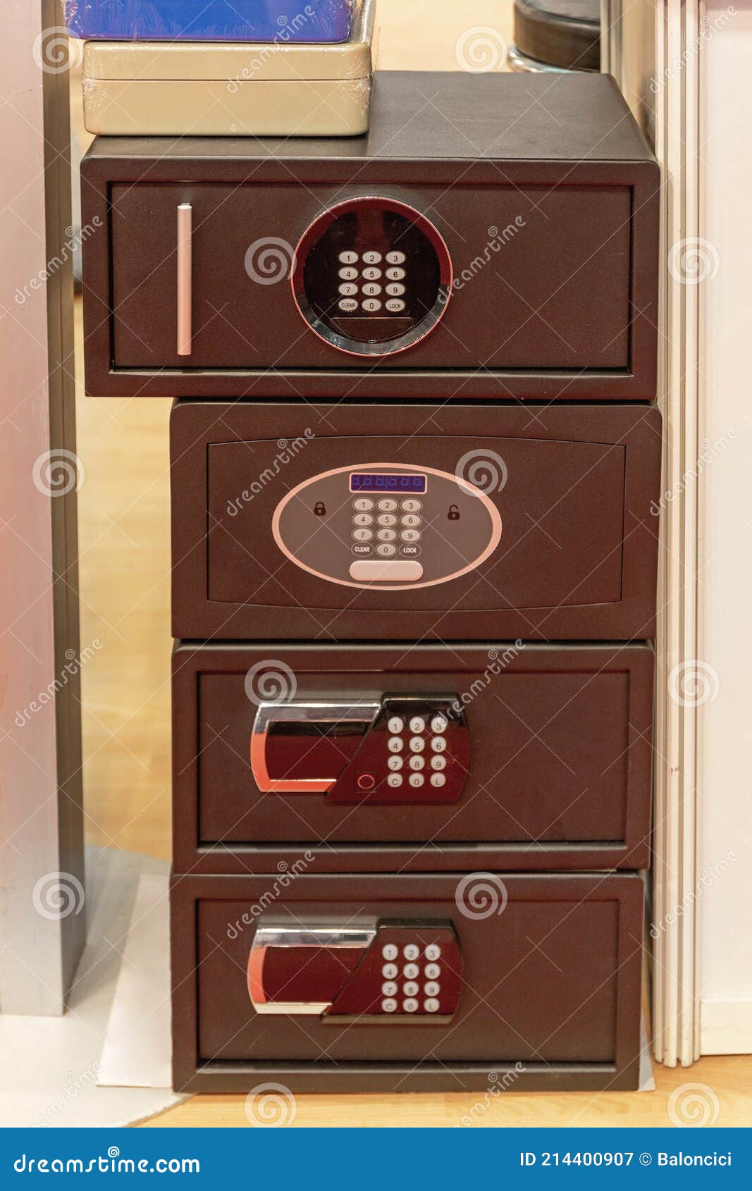 Safe Deposit Boxes stock image. Image of deposit, stack - 214400907