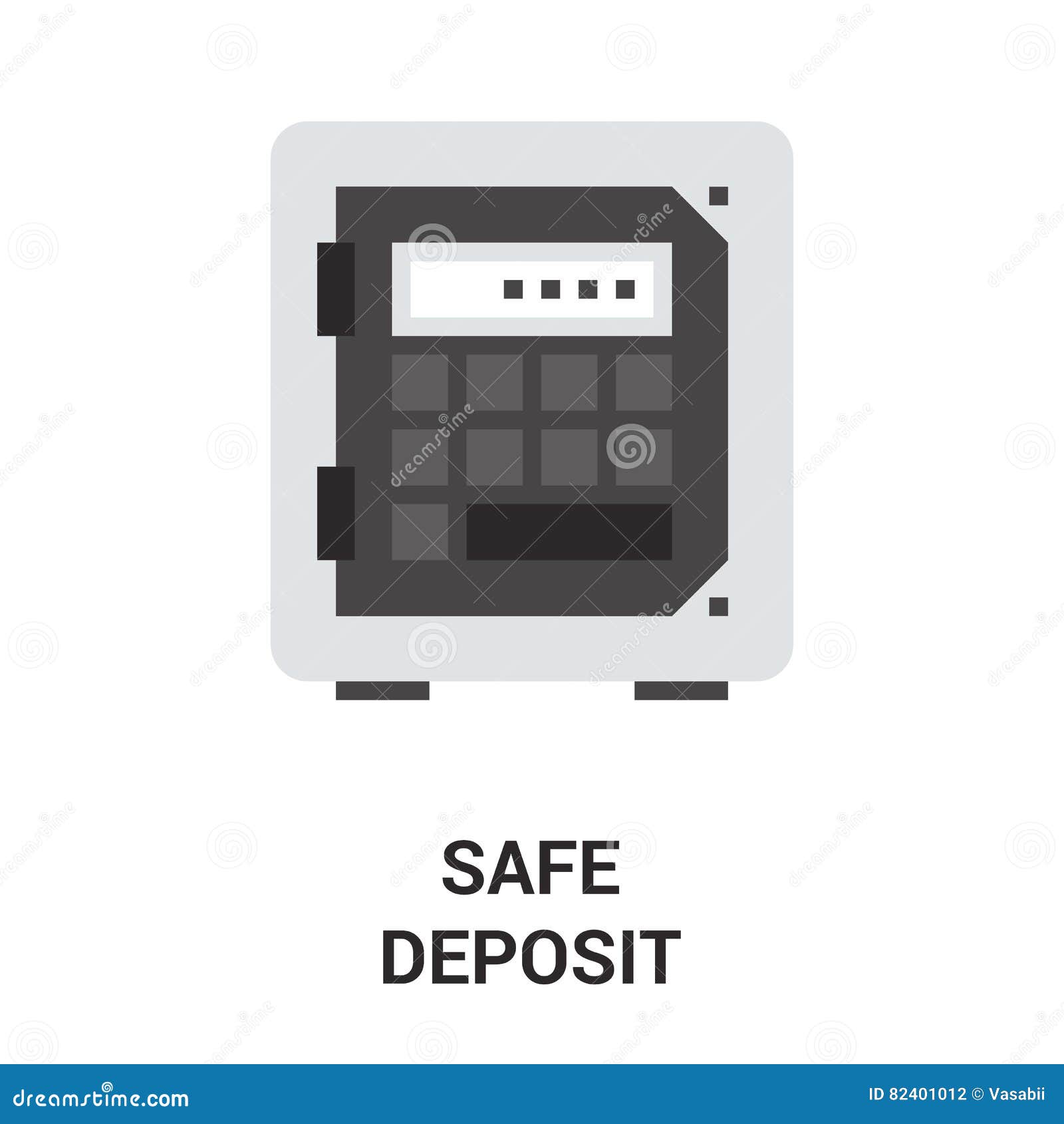 Safe deposit icon concept stock vector. Illustration of analysis - 82401012