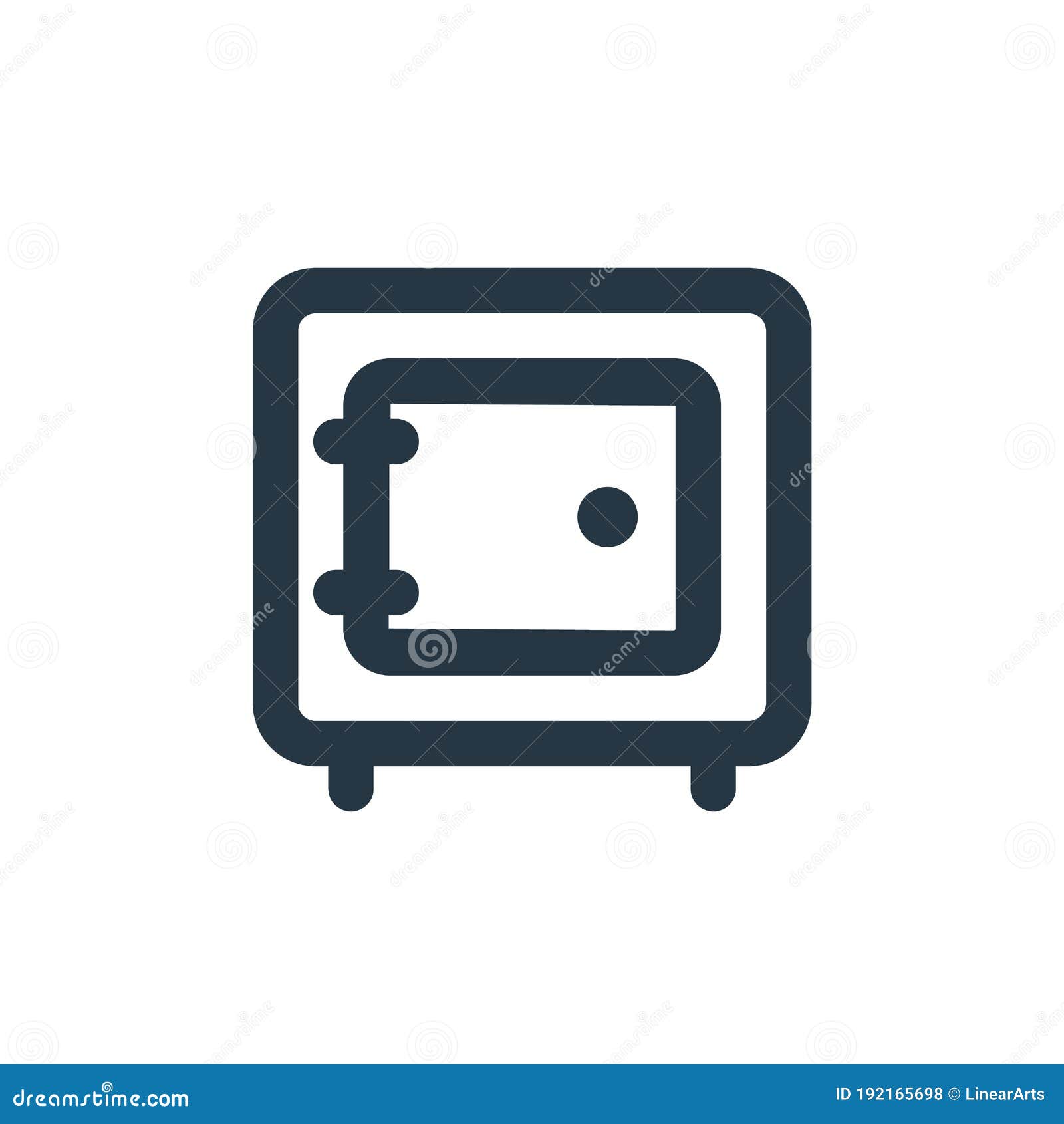 Safe Deposit Icon Vector from Business Concept. Thin Line Illustration ...